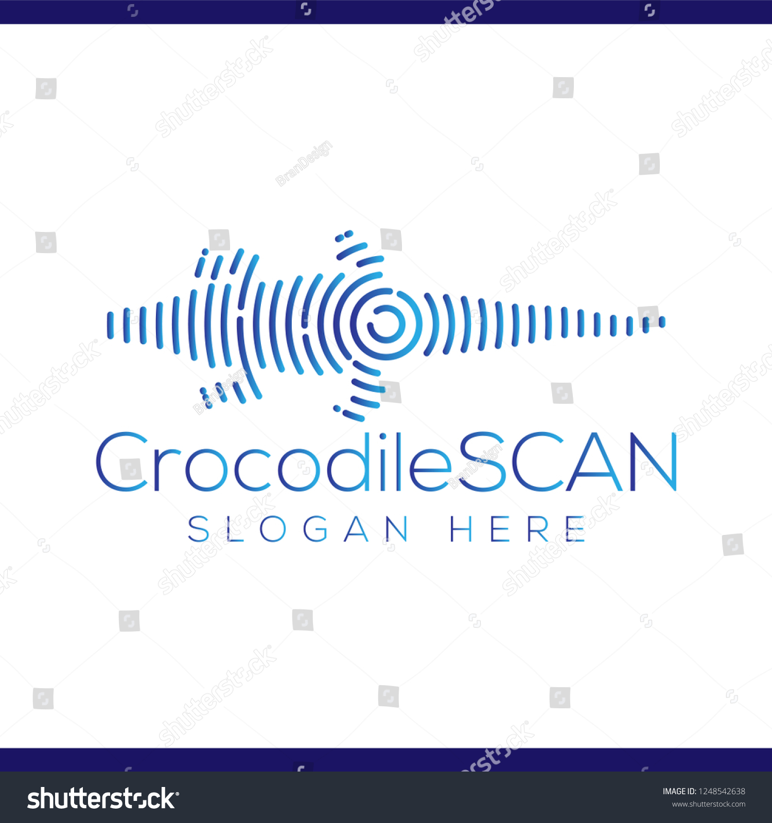 Crocodile Scan Technology Logo Vector Element: vector de stock (libre ...