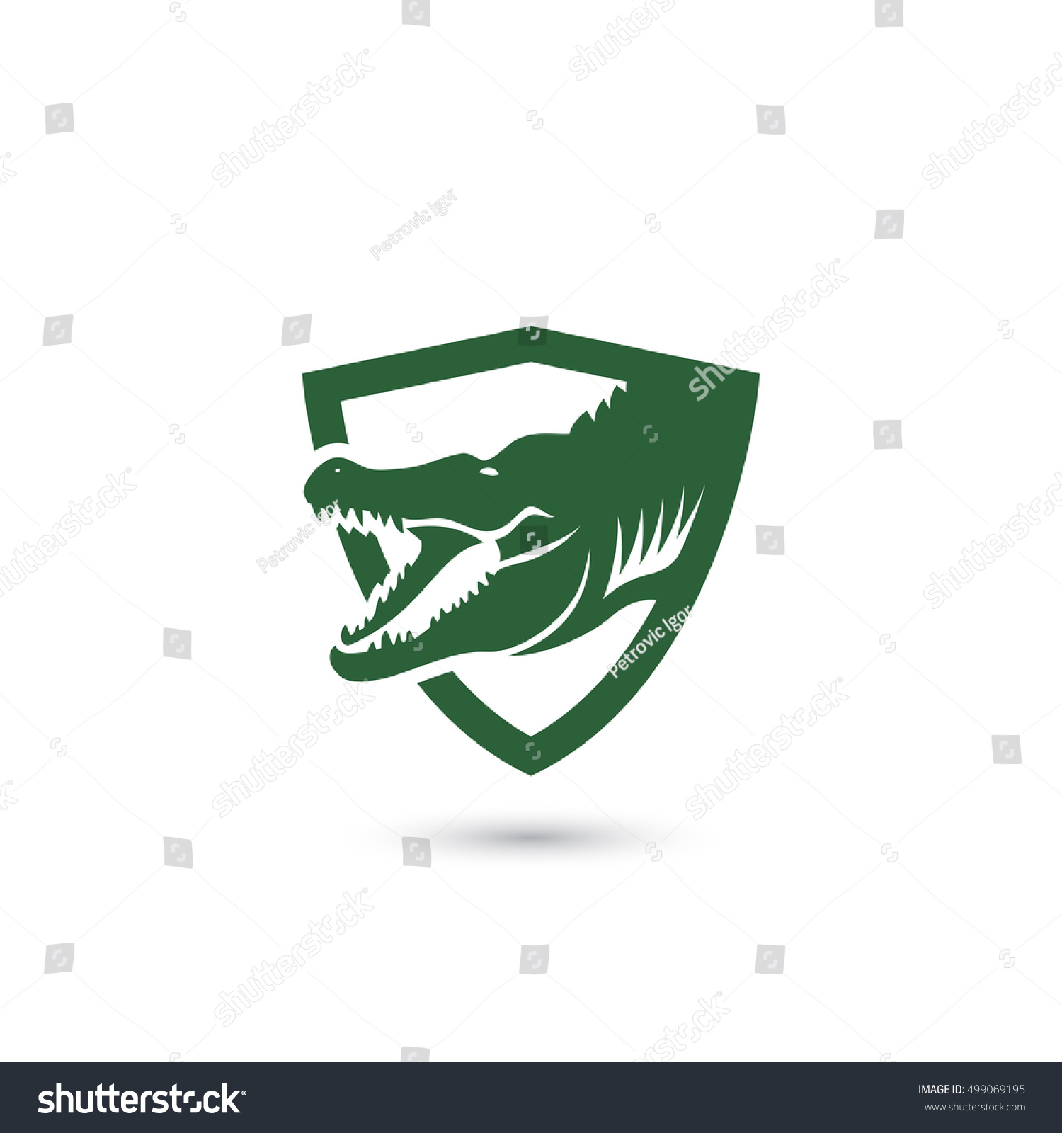 Crocodile Symbol Vector Illustration Stock Vector (Royalty Free ...