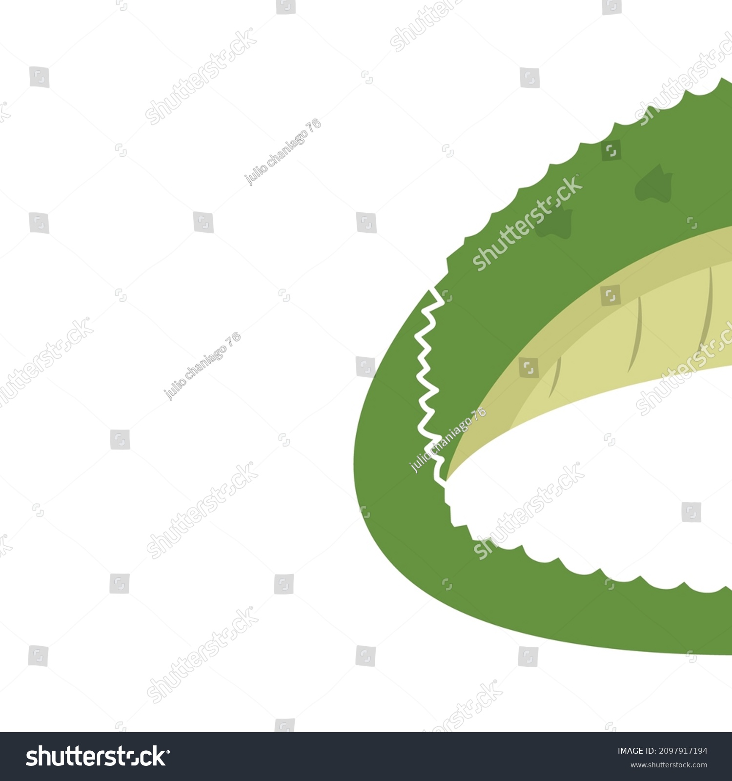 Crocodile Tail Vector Illustration Design Template Stock Vector ...