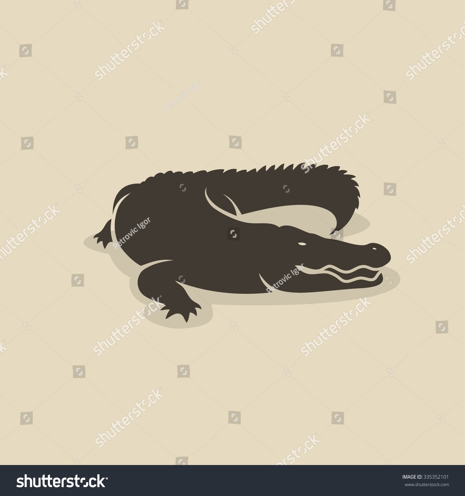 Crocodile Vector Illustration Stock Vector (Royalty Free) 335352101 ...