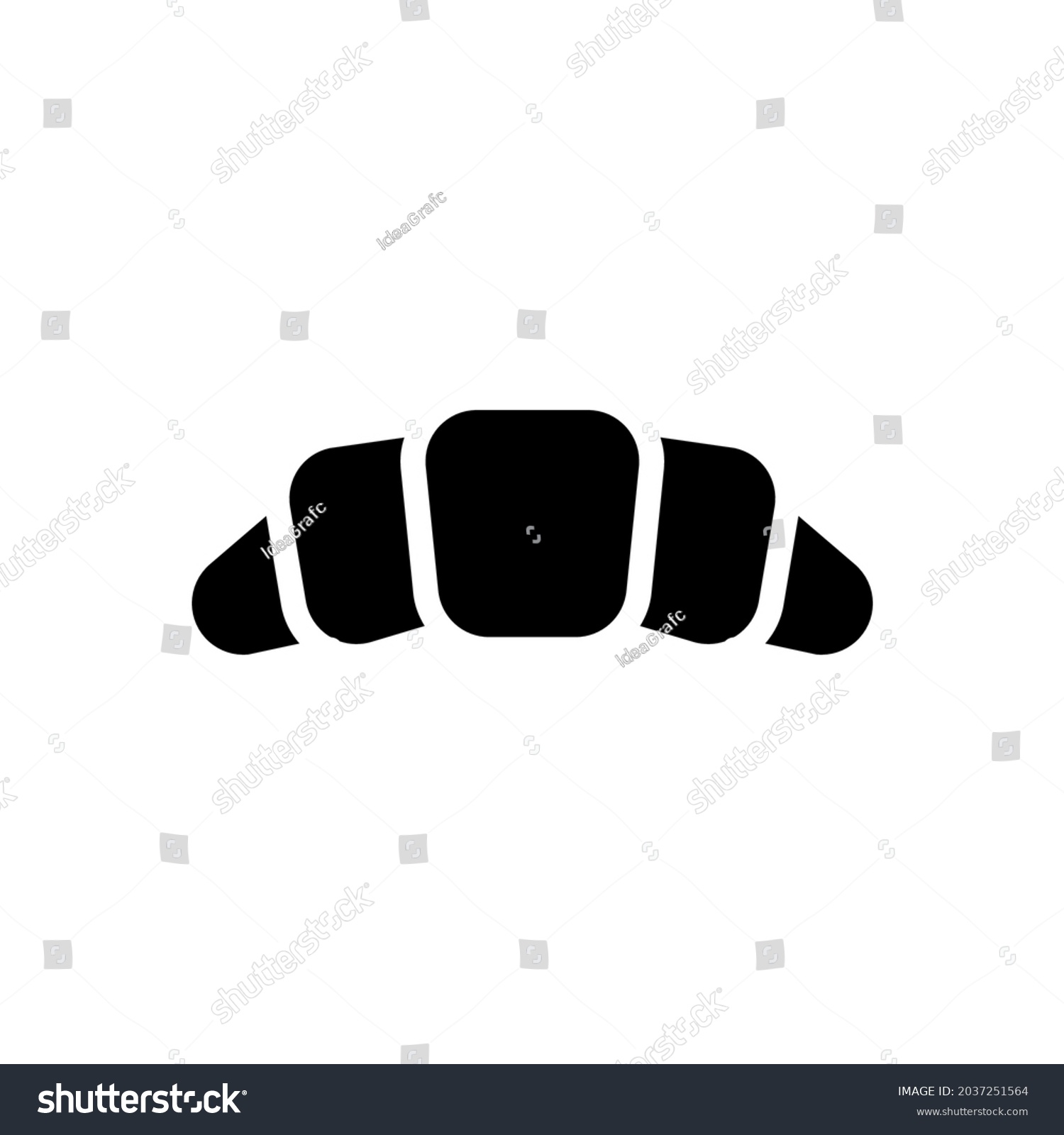 Croissant Icon Vector Your Design Element Stock Vector (Royalty Free ...