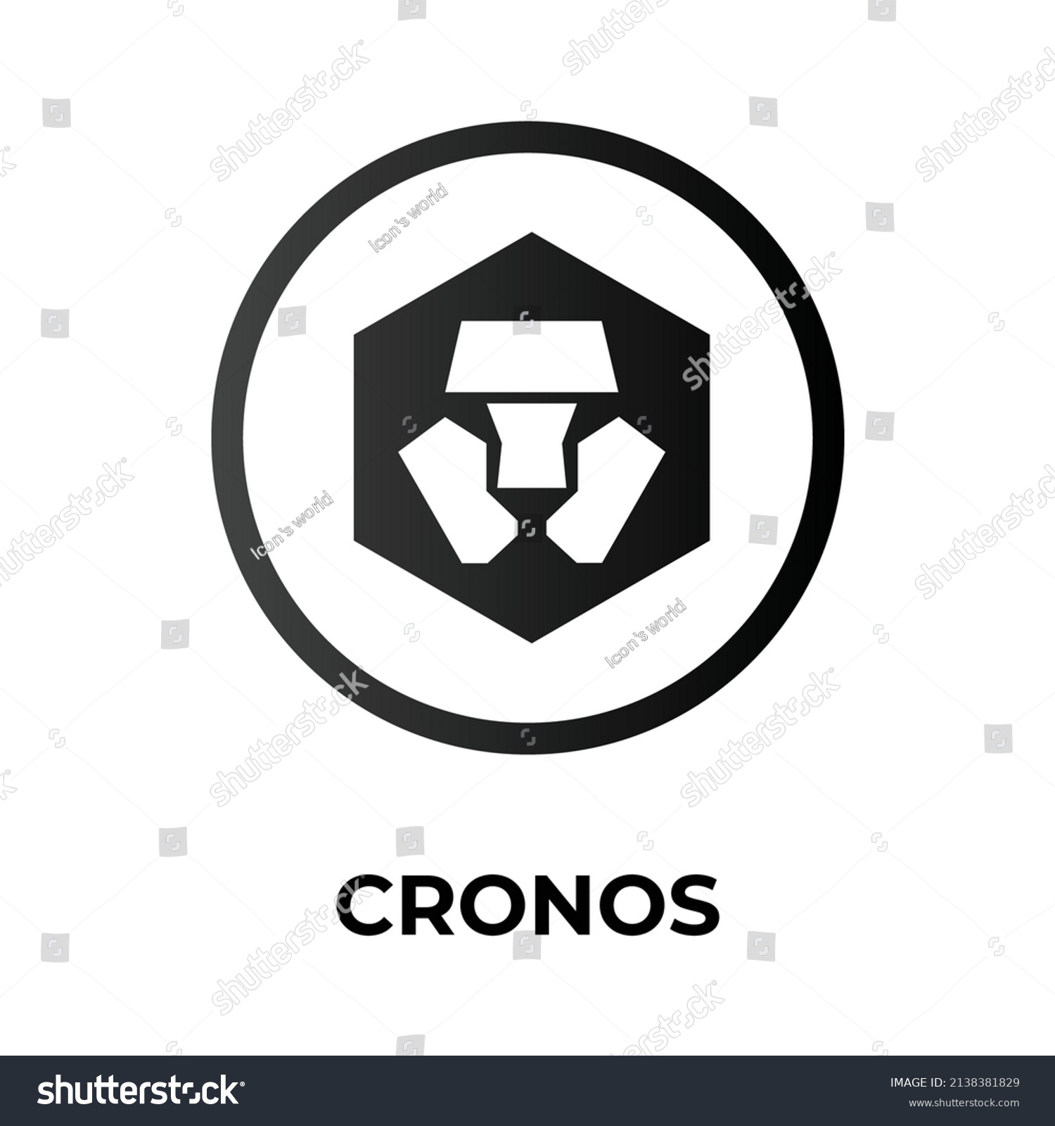 Cronos Cryptocurrency Token Icon Cro Token Stock Vector (Royalty Free ...