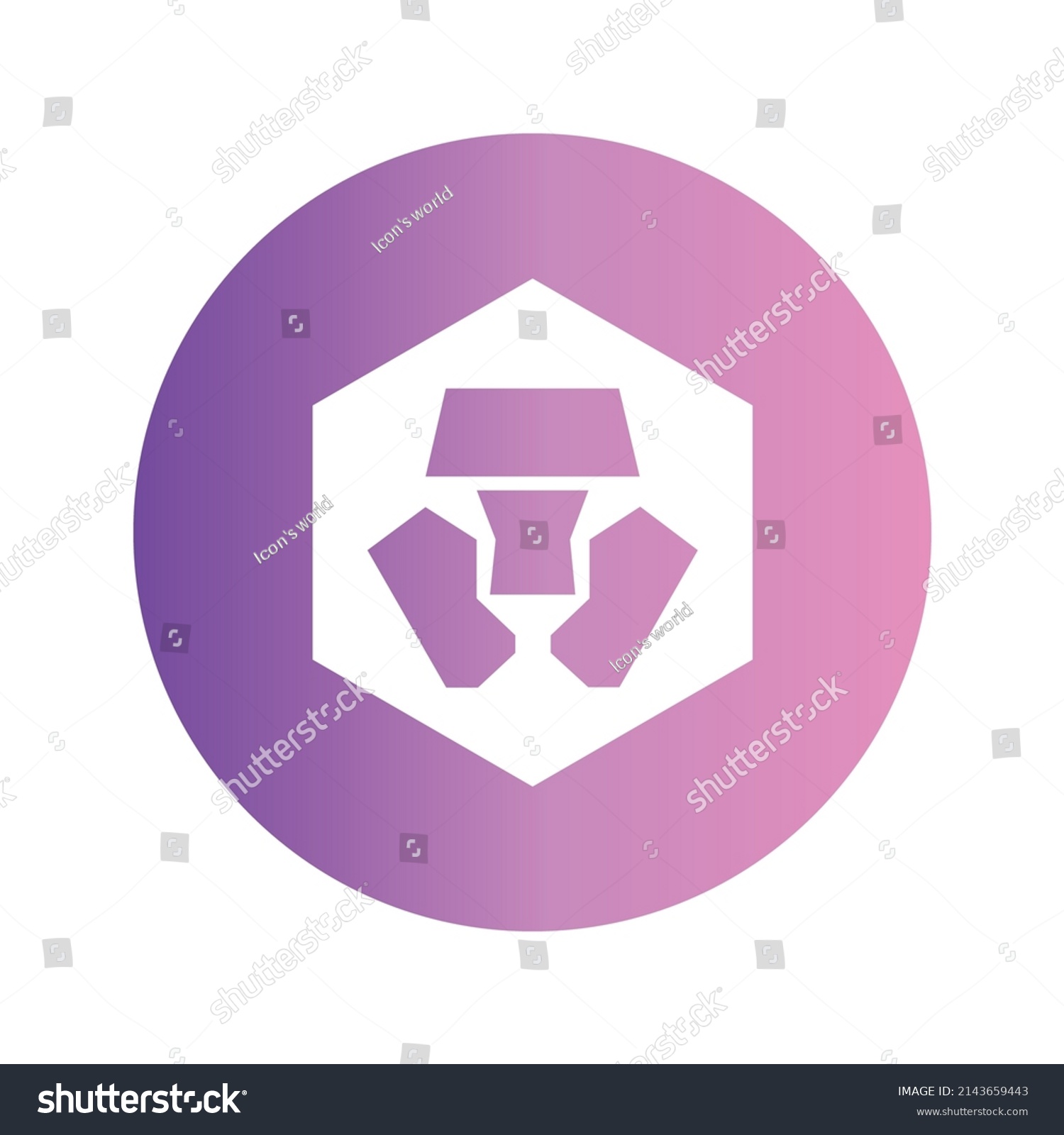 Cronos Cryptocurrency Token Icon Cro Token Stock Vector (Royalty Free ...