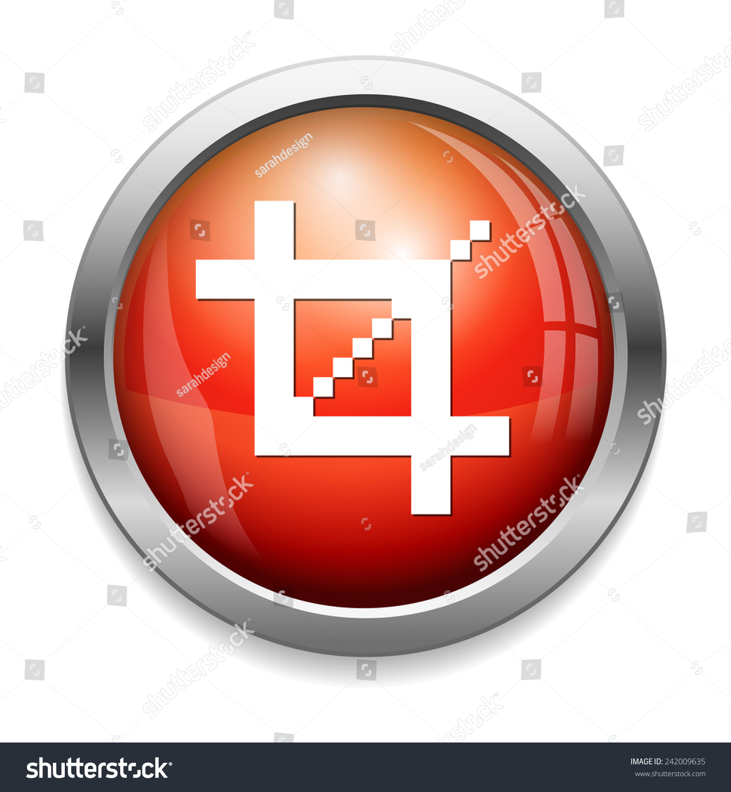 Crop Button Stock Vector (Royalty Free) 242009635 | Shutterstock