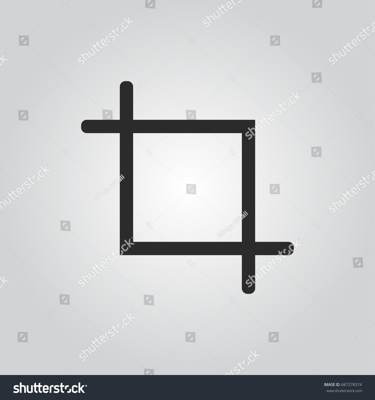 Crop Icon Stock Vector (Royalty Free) 687278374 | Shutterstock