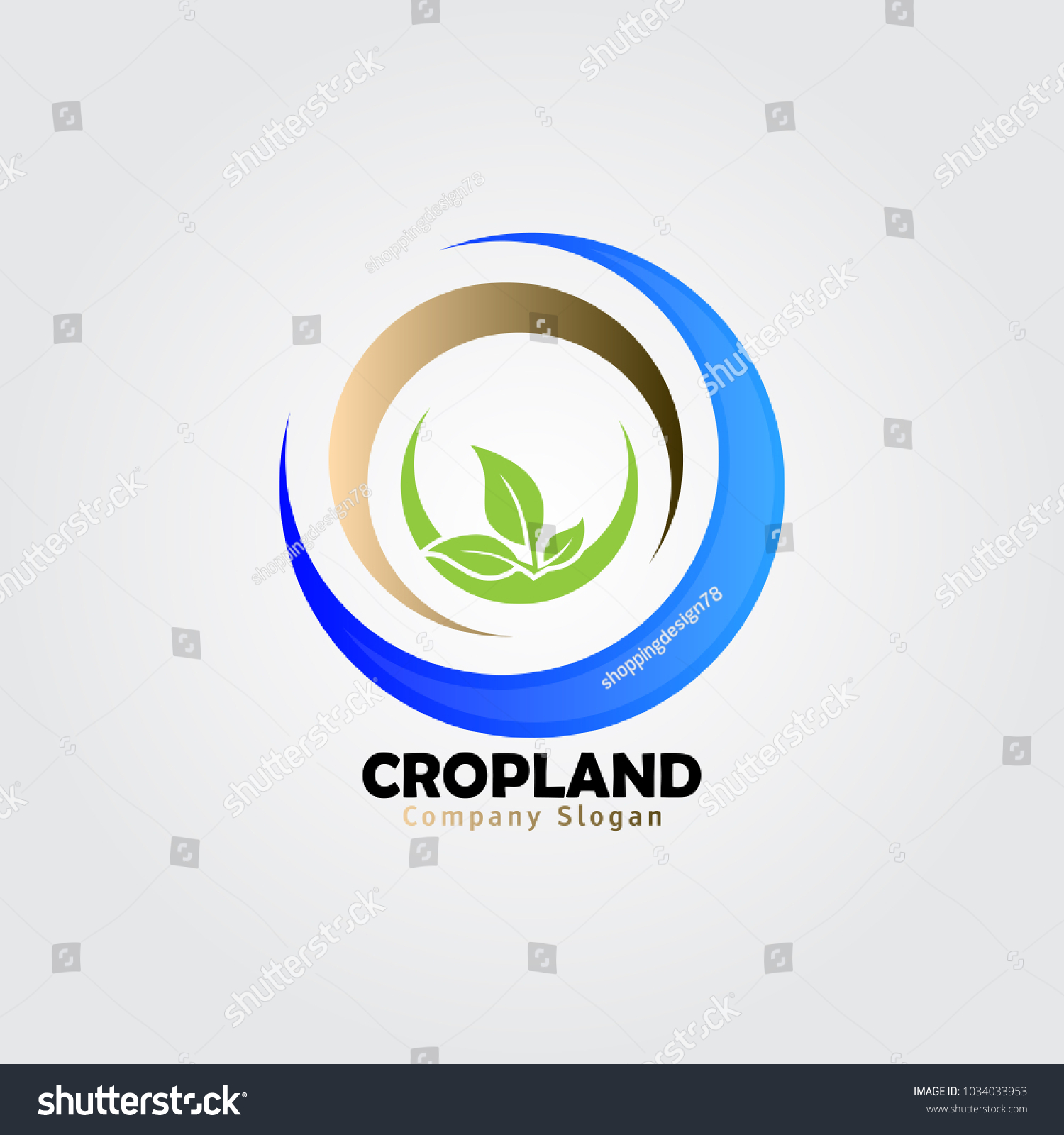 Crop Land Logo Stock Vector (Royalty Free) 1034033953 | Shutterstock