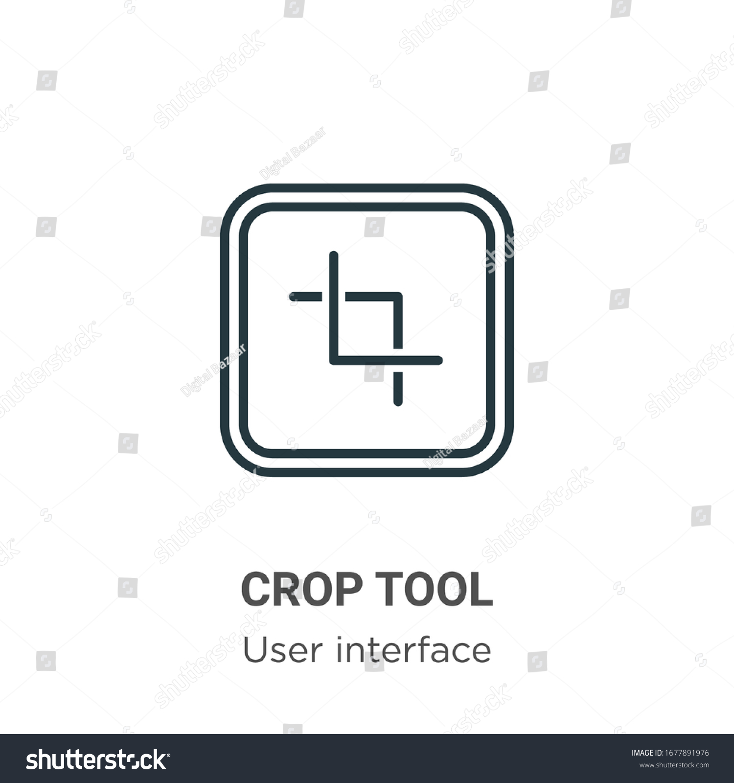 Crop Tool Outline Vector Icon Thin Stock Vector (Royalty Free) 1677891976 | Shutterstock