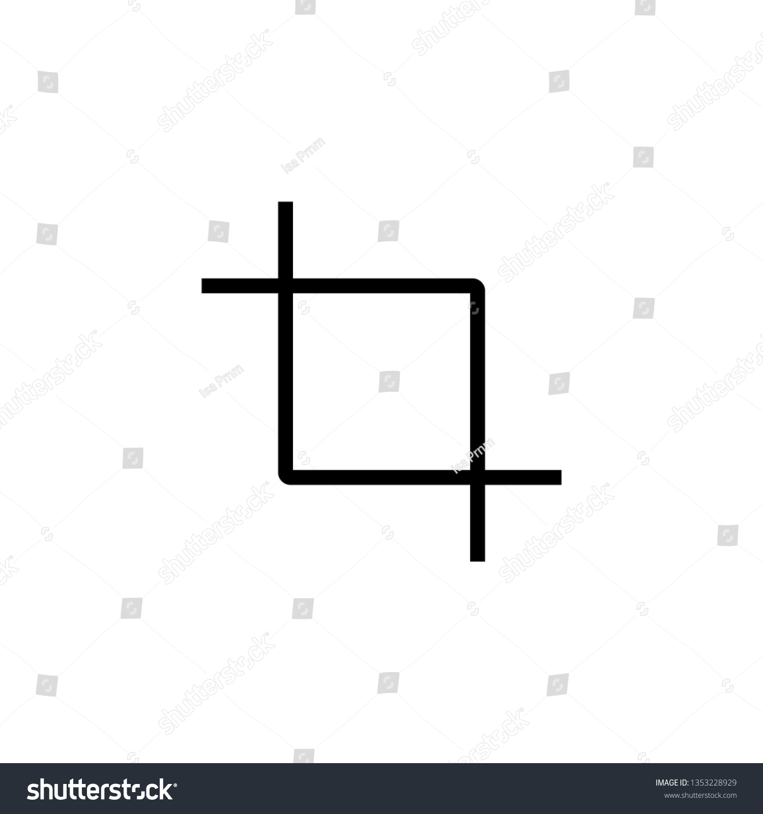 Crop Tool Symbol Logo Vector Stock Vector (Royalty Free) 1353228929 ...