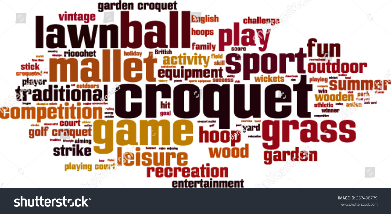Croquet Word Cloud Concept Vector Illustration Stock Vector (Royalty ...
