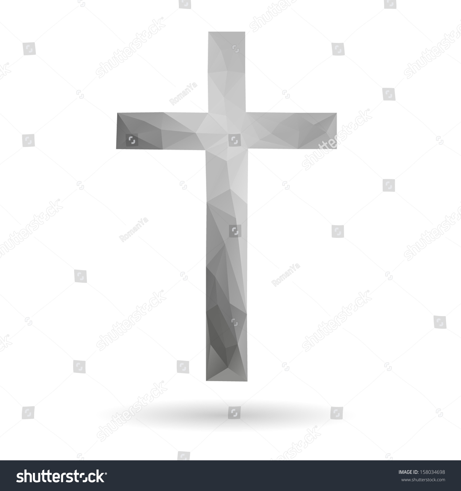 Cross Abstract Isolated On White Backgrounds Stock Vector (Royalty Free ...