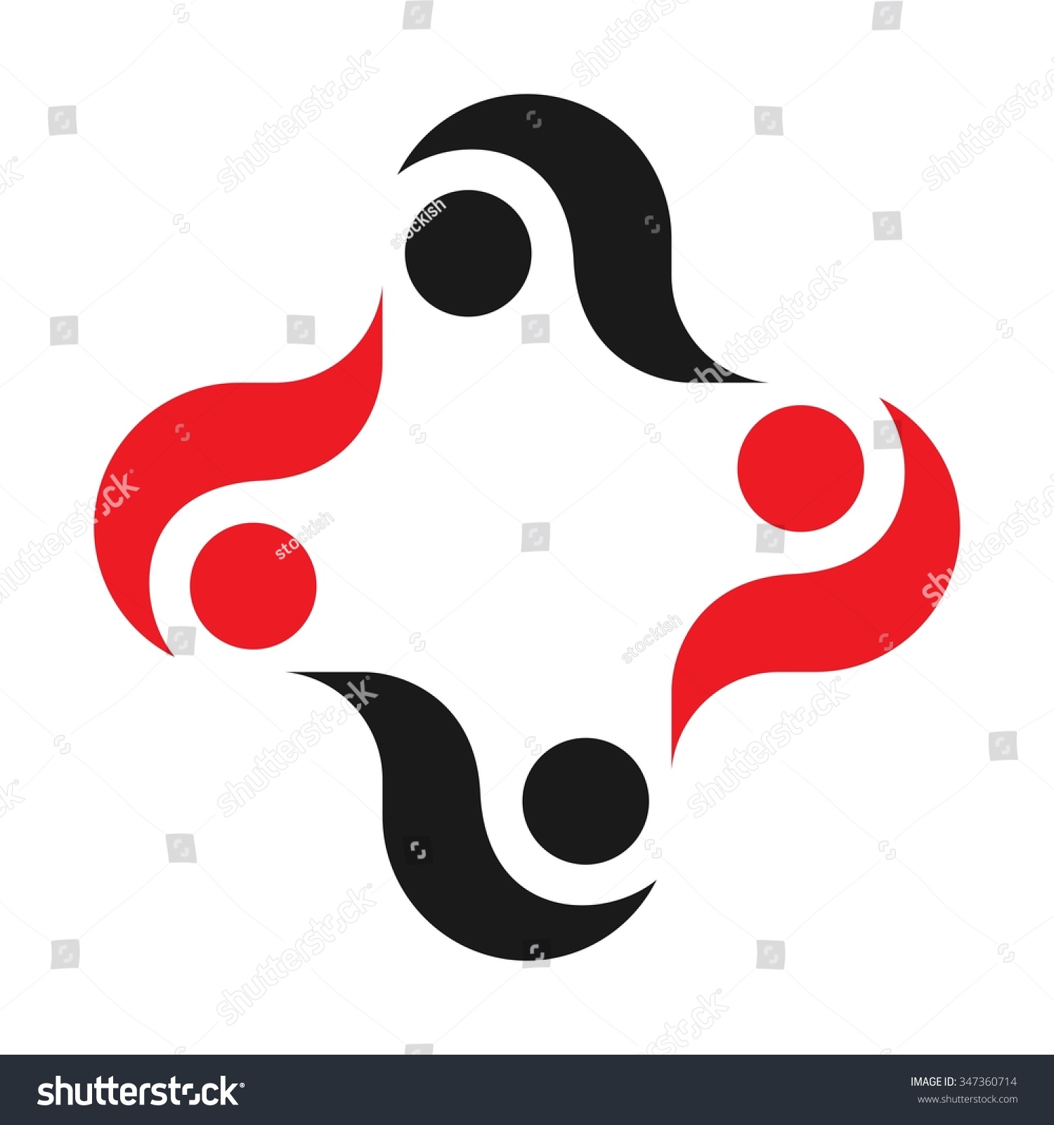 Cross People Logo Vector: vector de stock (libre de regalías) 347360714 ...