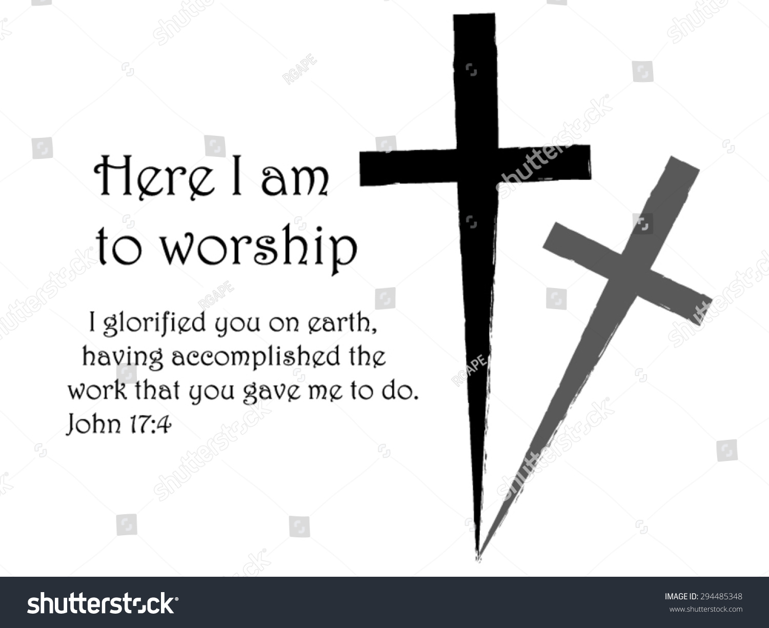 Cross Shadow Bible Verse Vector Background: vector de stock (libre de ...