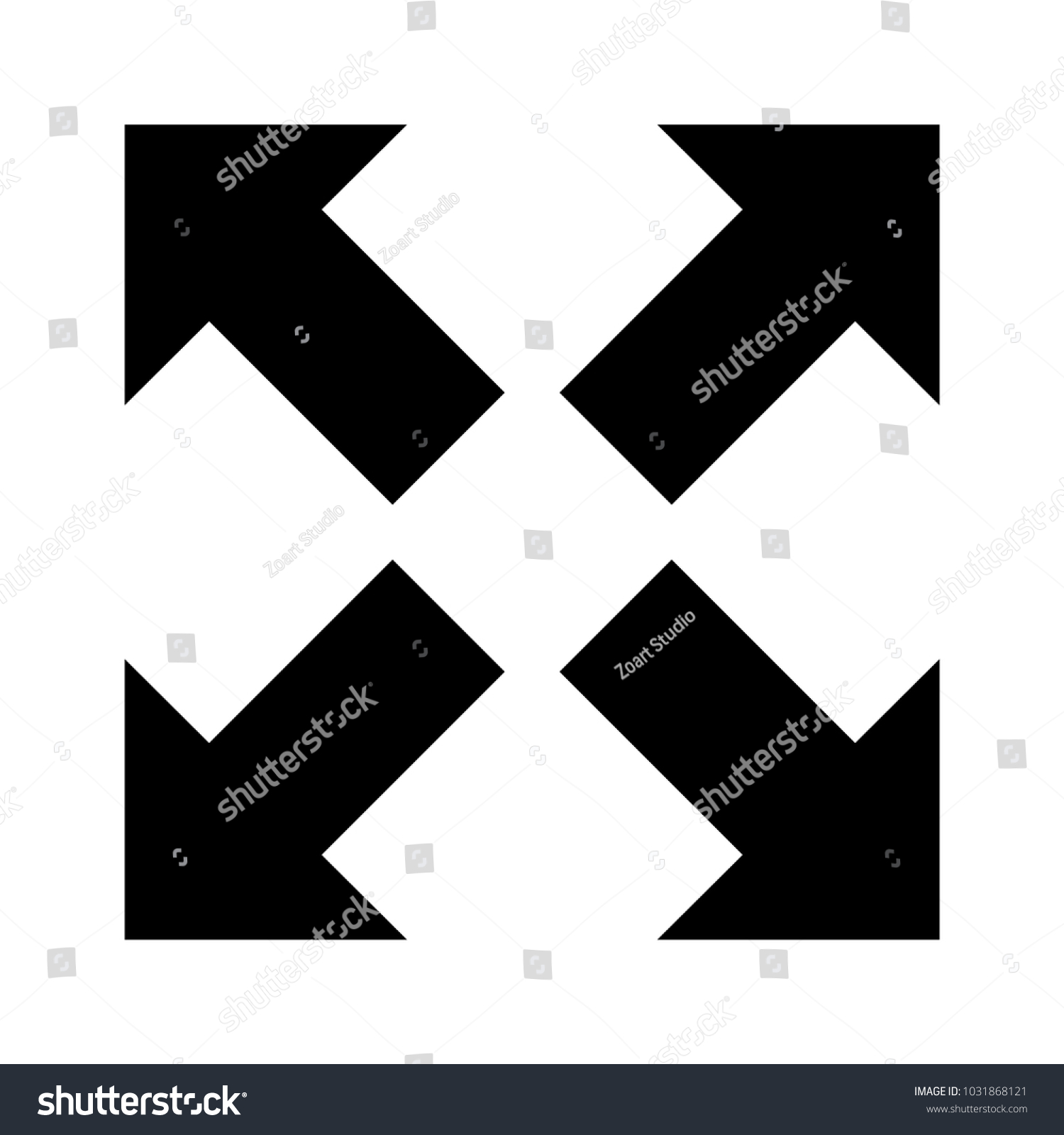 Cross Arrow Icon Vector Resize Icon: เวกเตอร์สต็อก (ปลอดค่าลิขสิทธิ์ ...