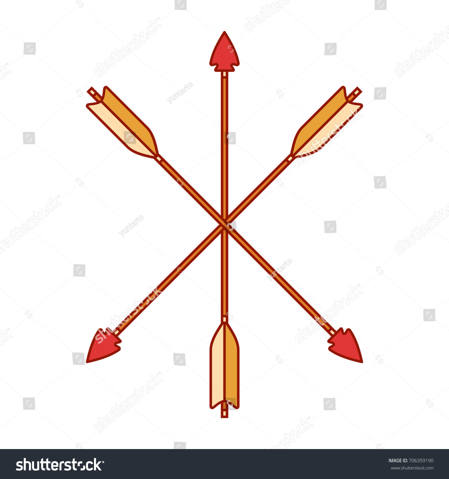Cross Arrow Logo Icon Vector Illustration Stock Vector (Royalty Free ...