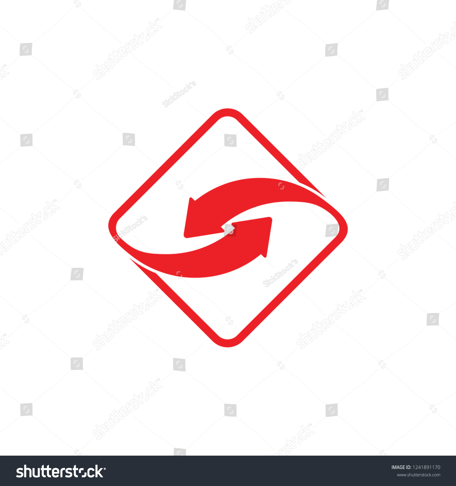 Cross Arrows Square Logo Vector Stock Vector (Royalty Free) 1241891170 ...