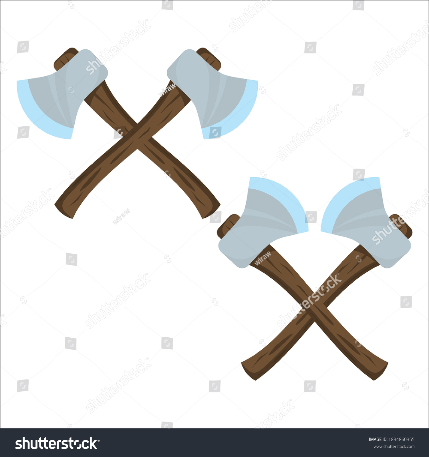 Cross Axe Vector 2 Difference Style Stock Vector (Royalty Free ...