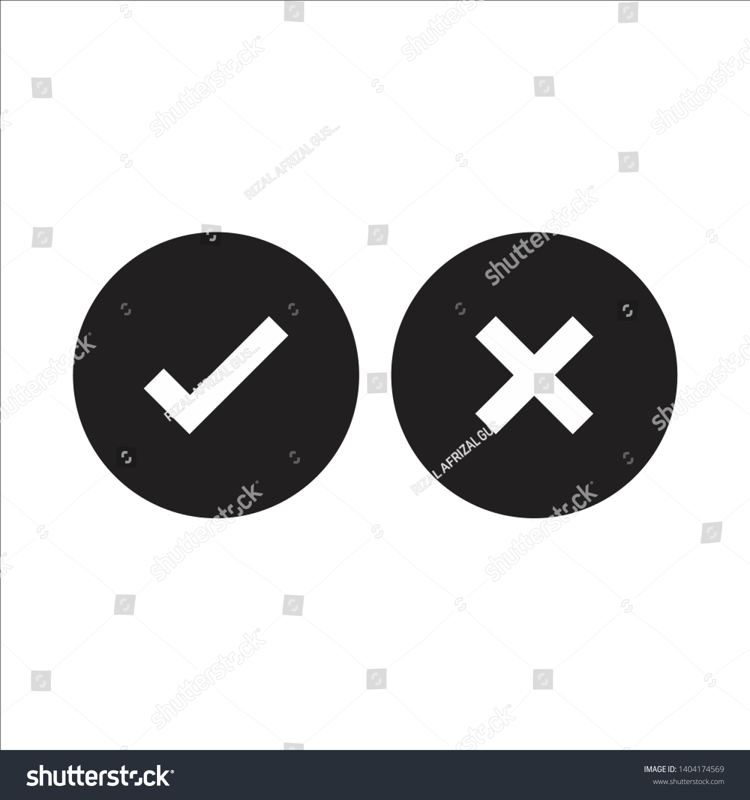 Stock vektor „Cross Check Mark Symbol Icon Vector“ (bez autorských ...