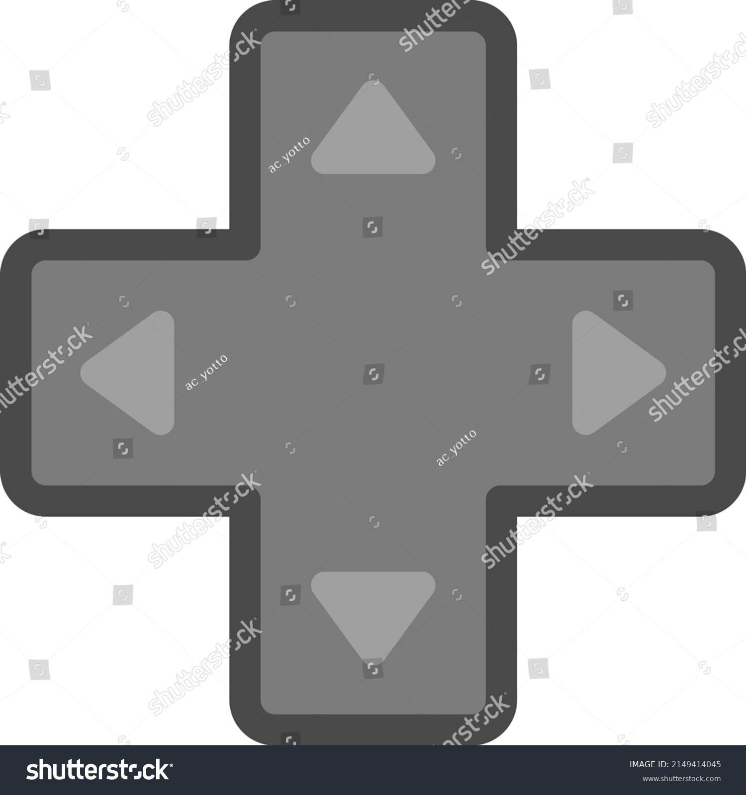 Cross Directional Keys On Game Controller Stock Vector (Royalty Free ...