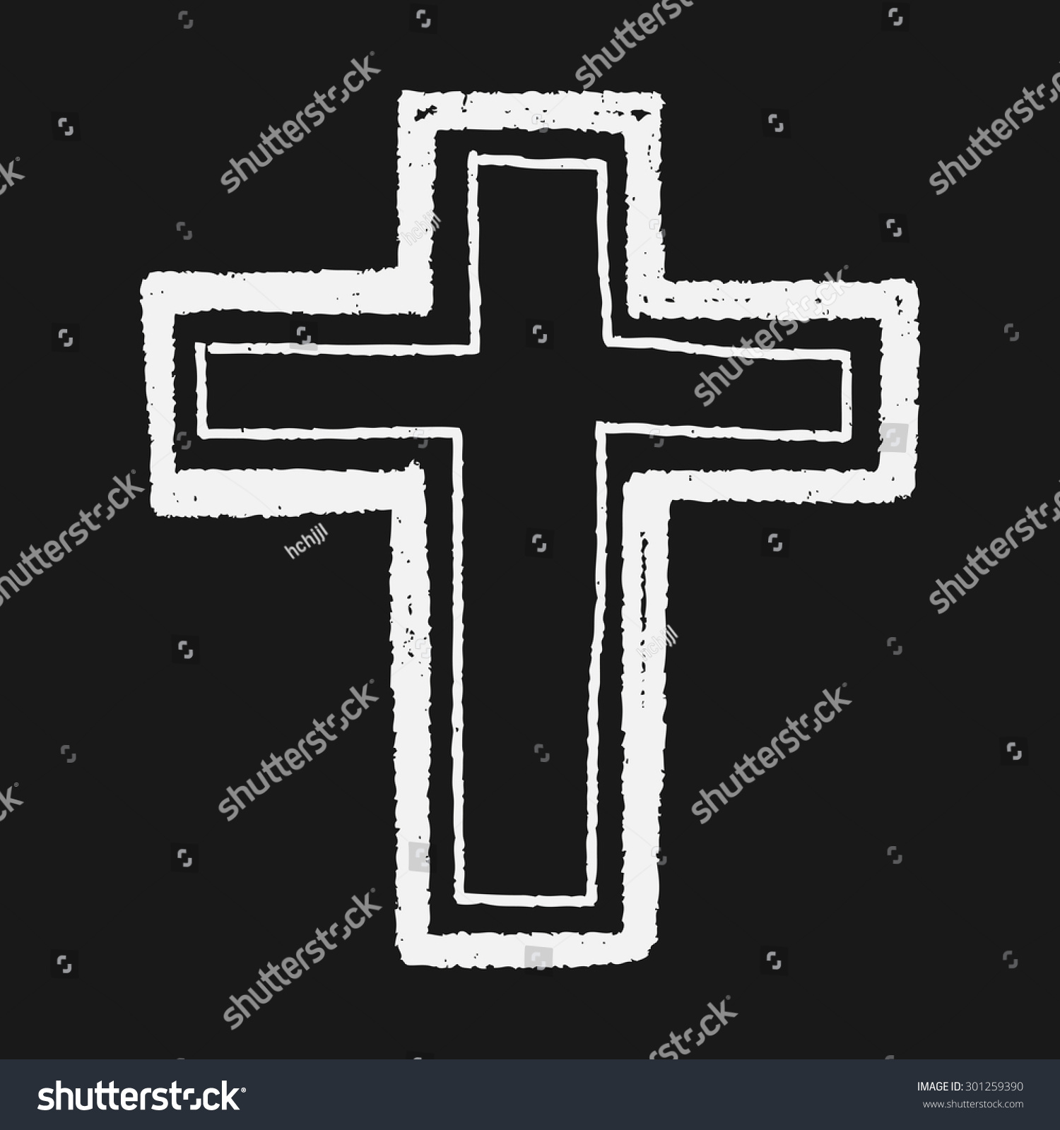 Cross Doodle Stock Vector (Royalty Free) 301259390