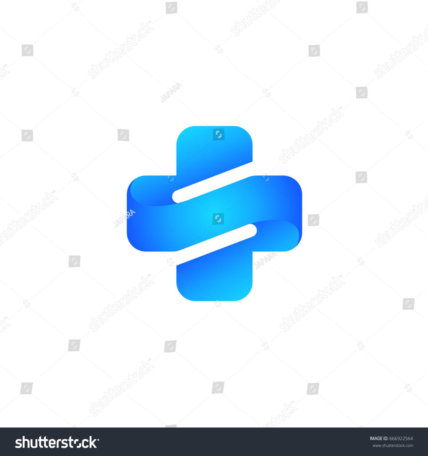 Cross Letter S Initial Logo Template Stock Vector (Royalty Free ...