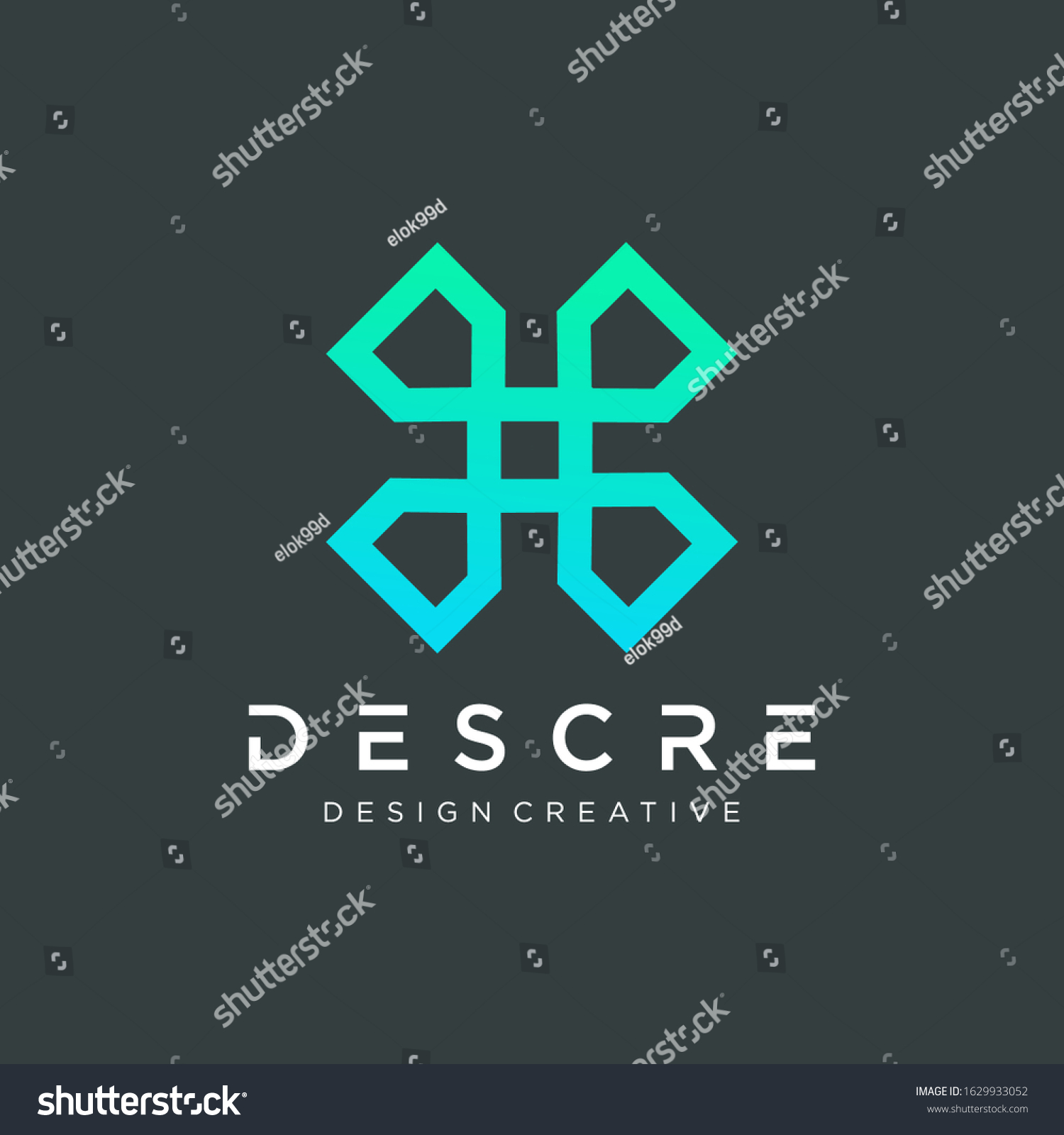 Cross Logo Icon Design Line Loop: vector de stock (libre de regalías ...