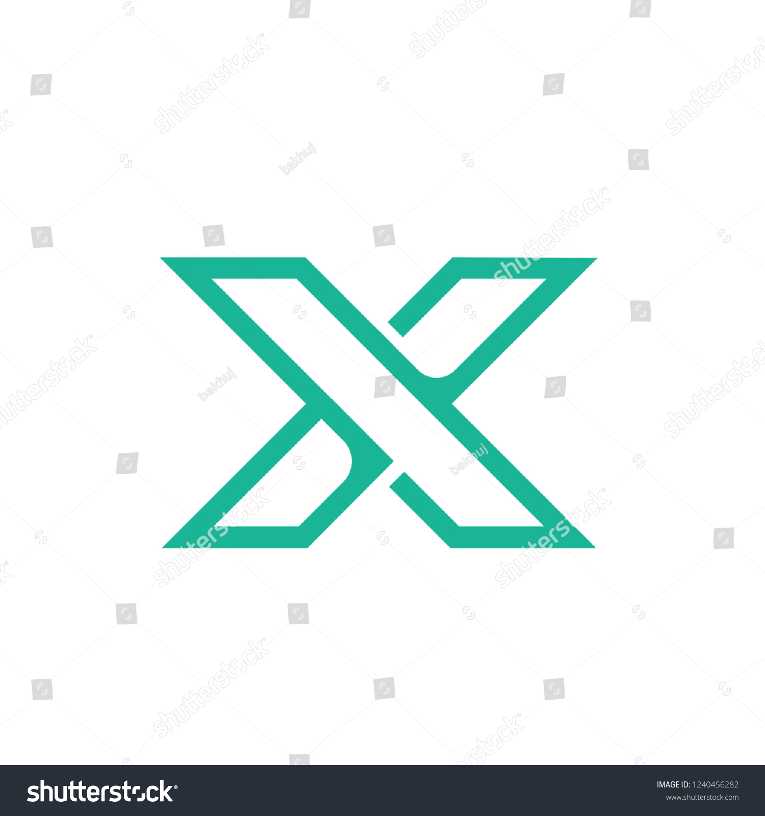 Cross Logo X Initial Logo Vector Stock Vector (Royalty Free) 1240456282