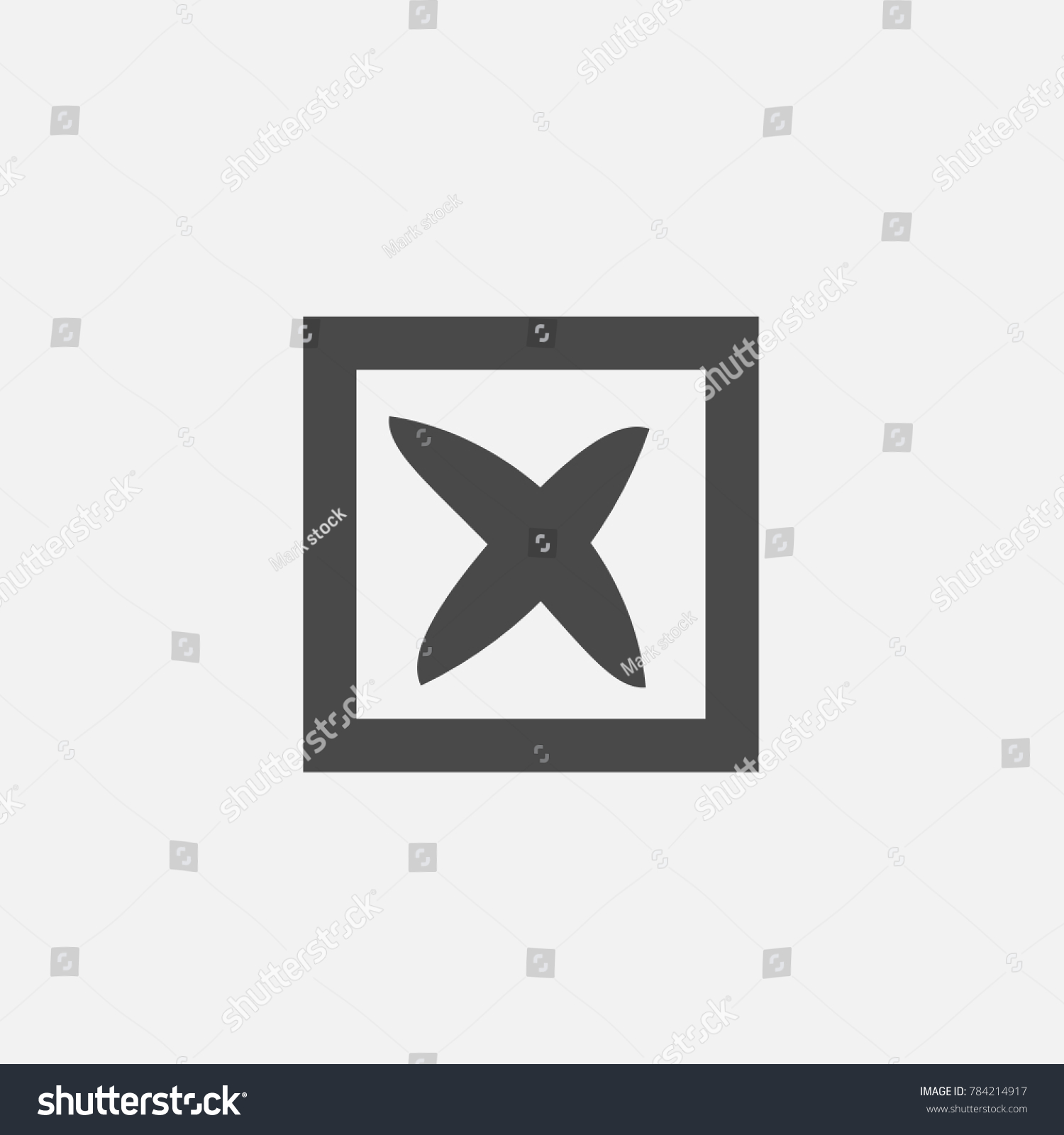 Cross Mark Box Wrong Questionnaire Answer Stock Vector (Royalty Free ...