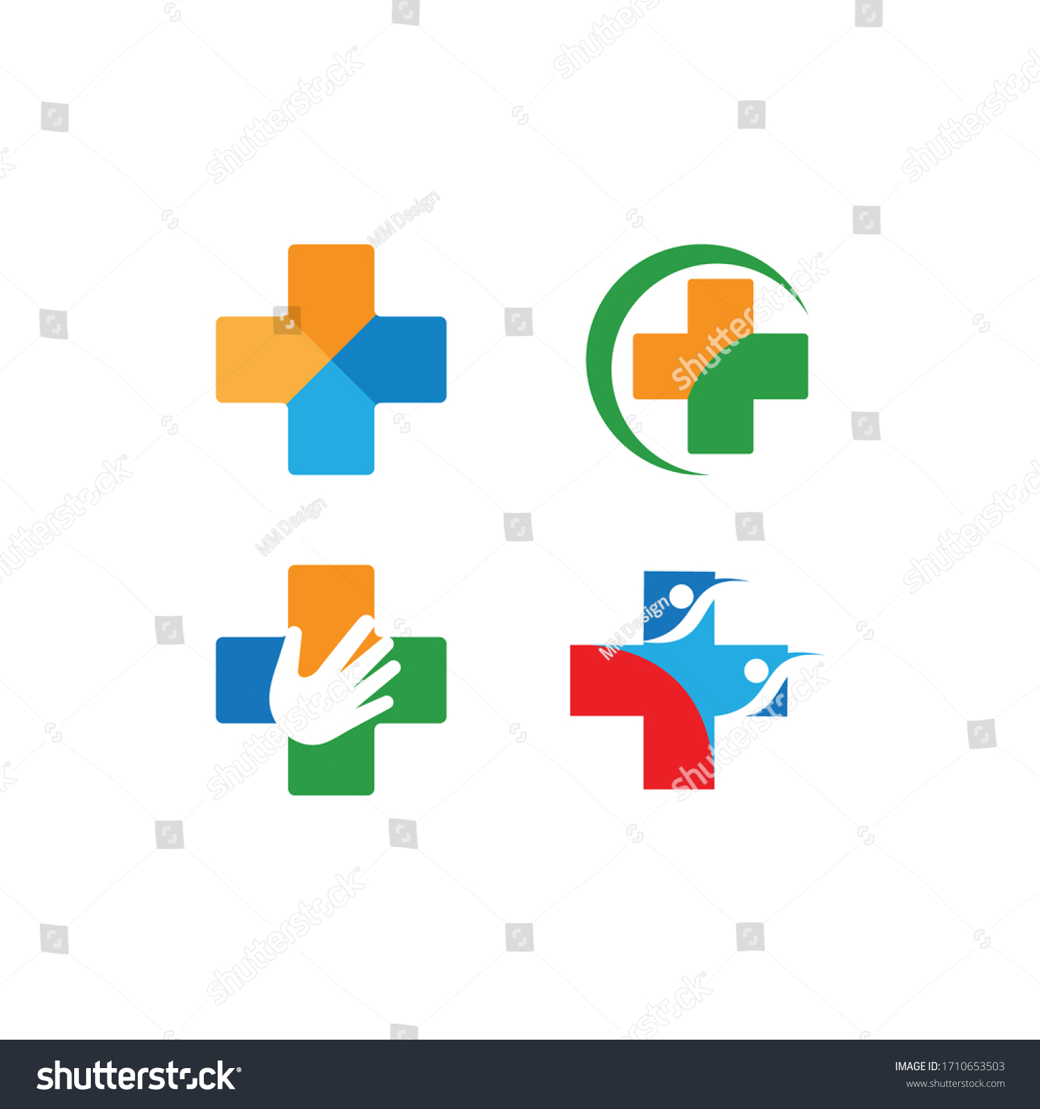 Cross Medical Logo Template Vector Stock Vector (Royalty Free ...