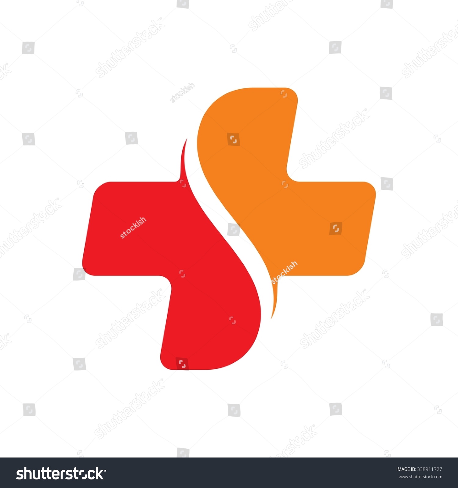 Cross Medical Logo Vector Stock Vector 338911727 - Shutterstock