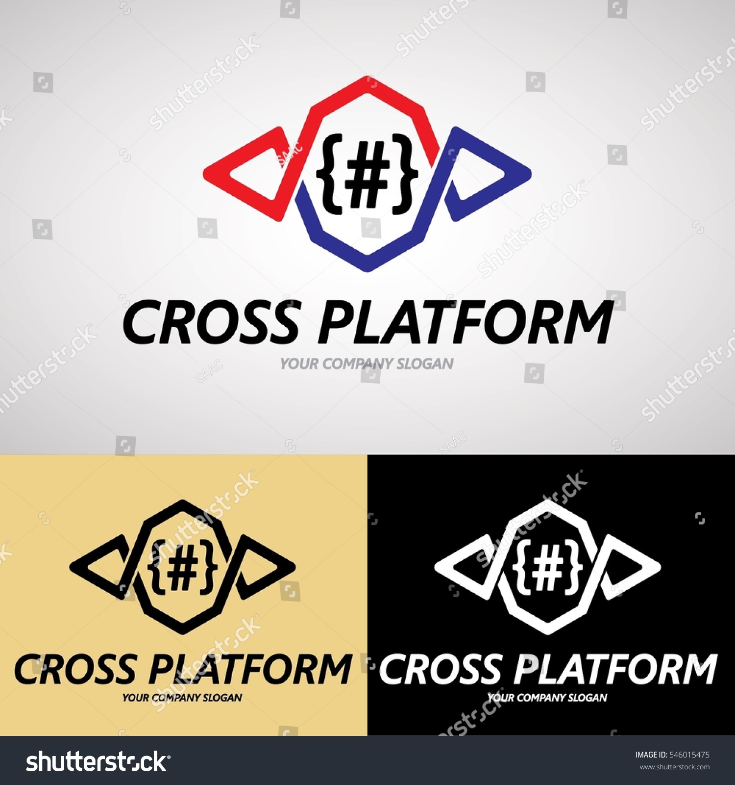Cross Platform Logo Design Development Team 스톡 벡터(로열티 프리) 546015475 ...