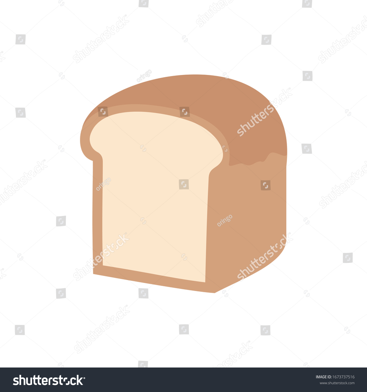 Cross Section Simple Bread Slice Stock Vector (Royalty Free) 1673737516