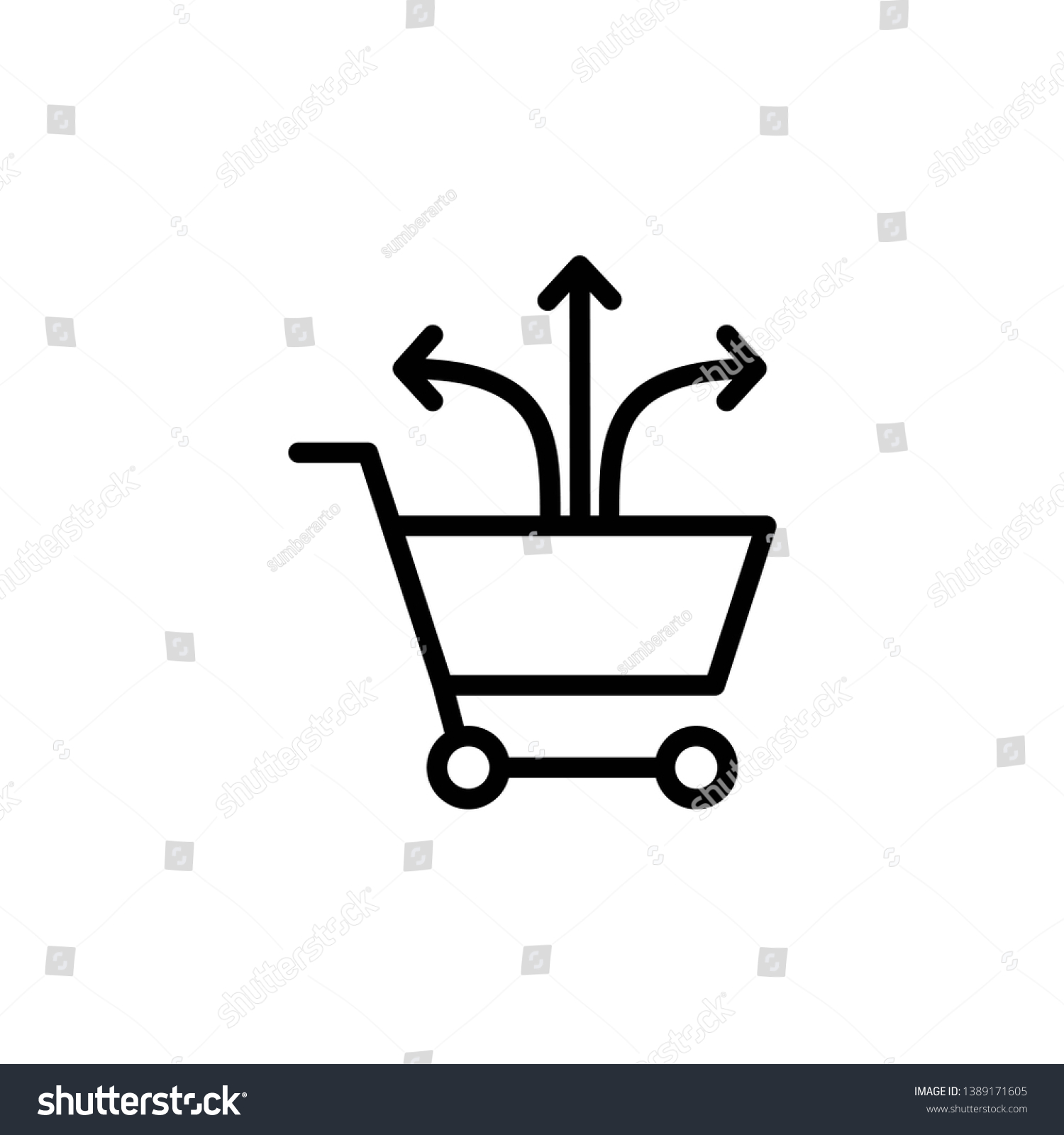 Cross Selling Icon Vector Template Stock Vector (Royalty Free) 1389171605