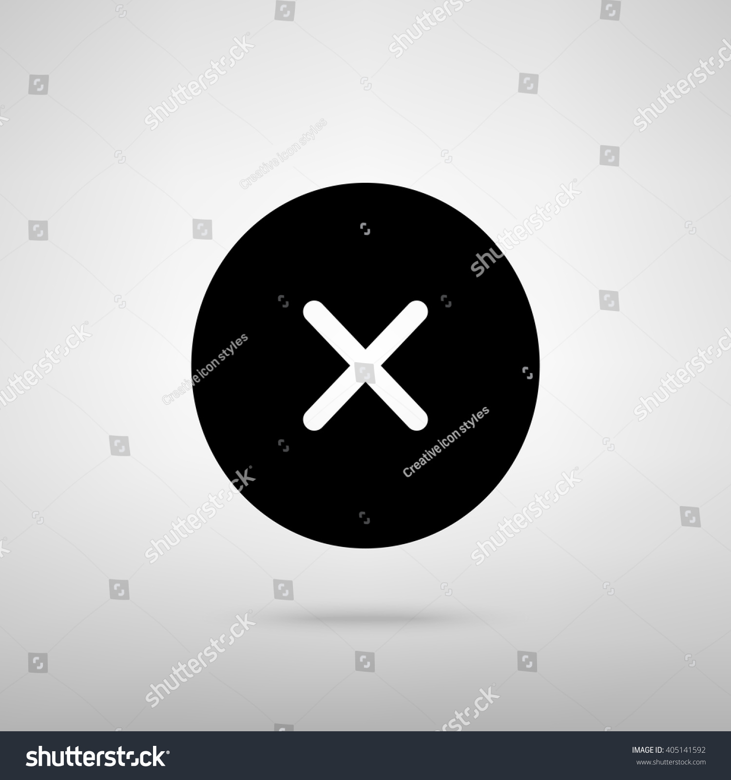 Cross Sign Vector Illustration Stock Vector (Royalty Free) 405141592 ...