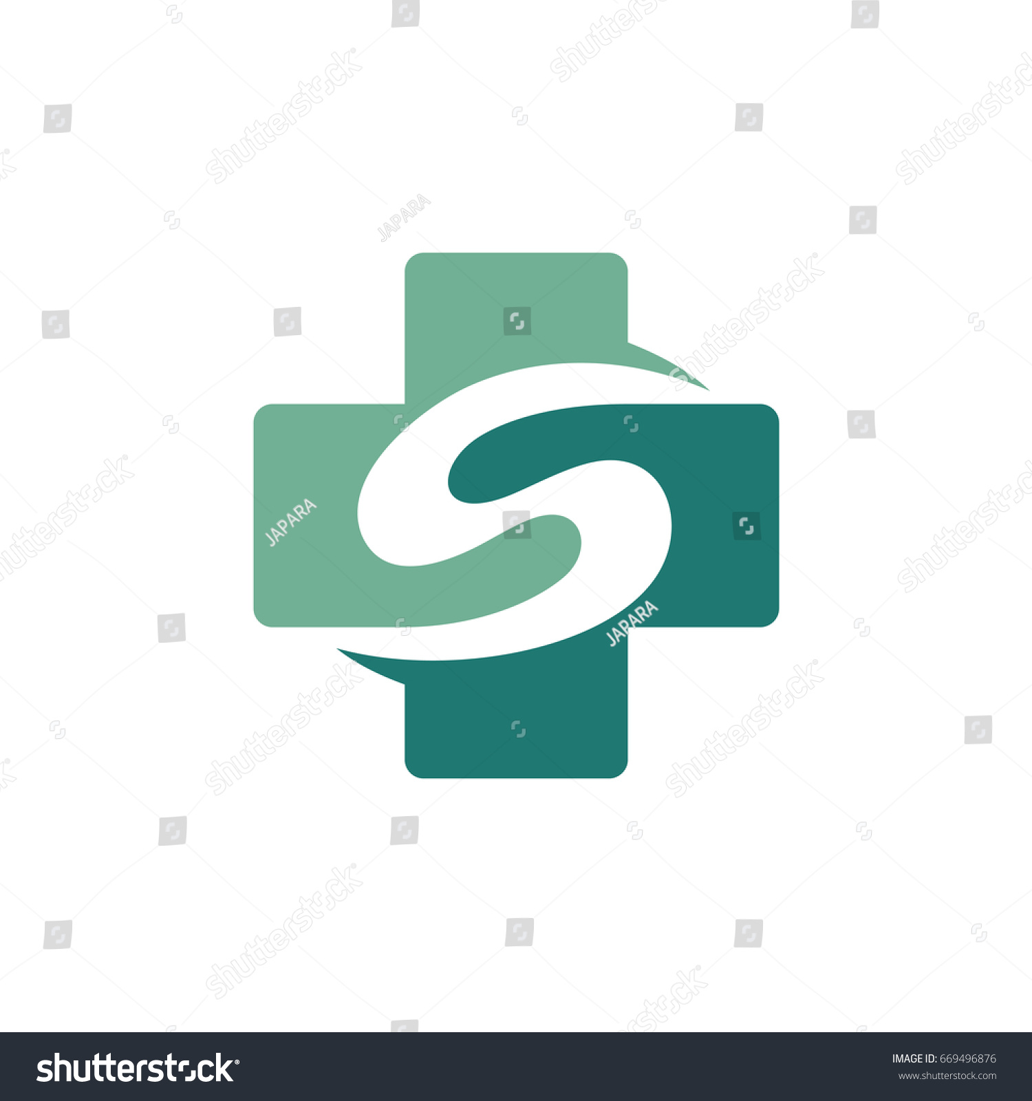 Cross Letter S Initial Logo Template Stock Vector (Royalty Free ...