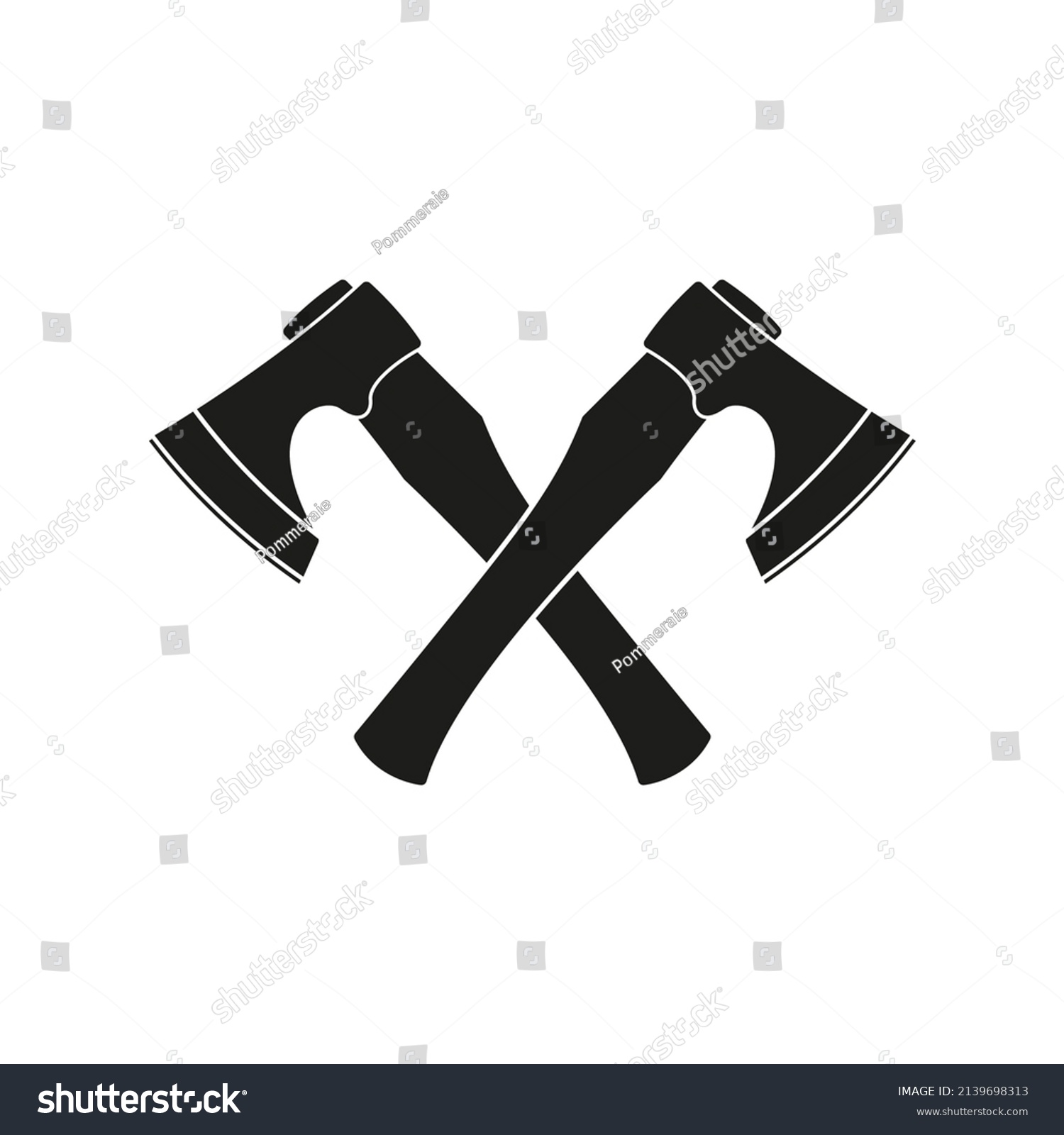 Crossed Axes Simple Flat Vector Illustration Stock Vector (Royalty Free ...