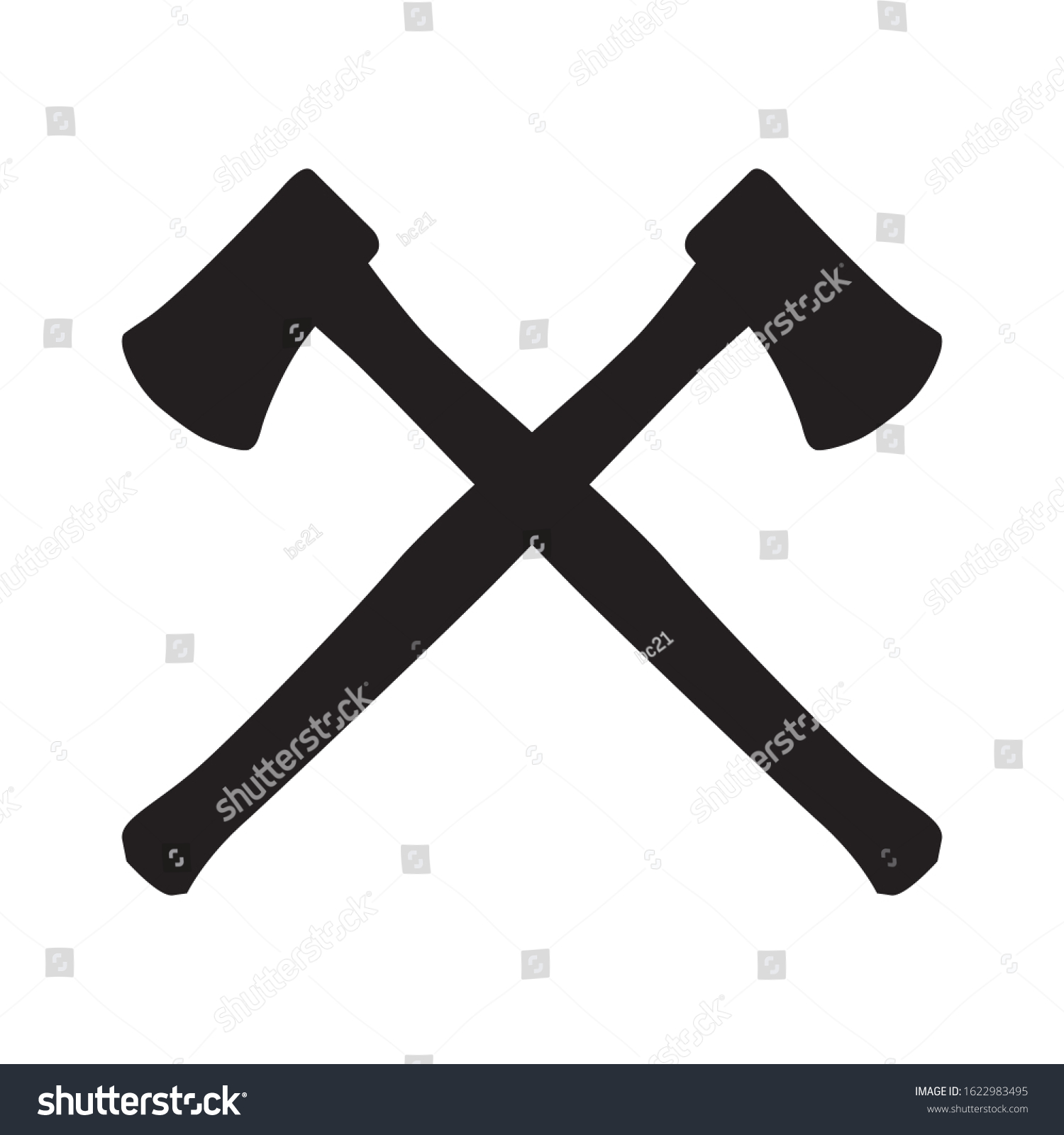 Crossed Axes Vector Logo Icon Stock Vector (Royalty Free) 1622983495 ...