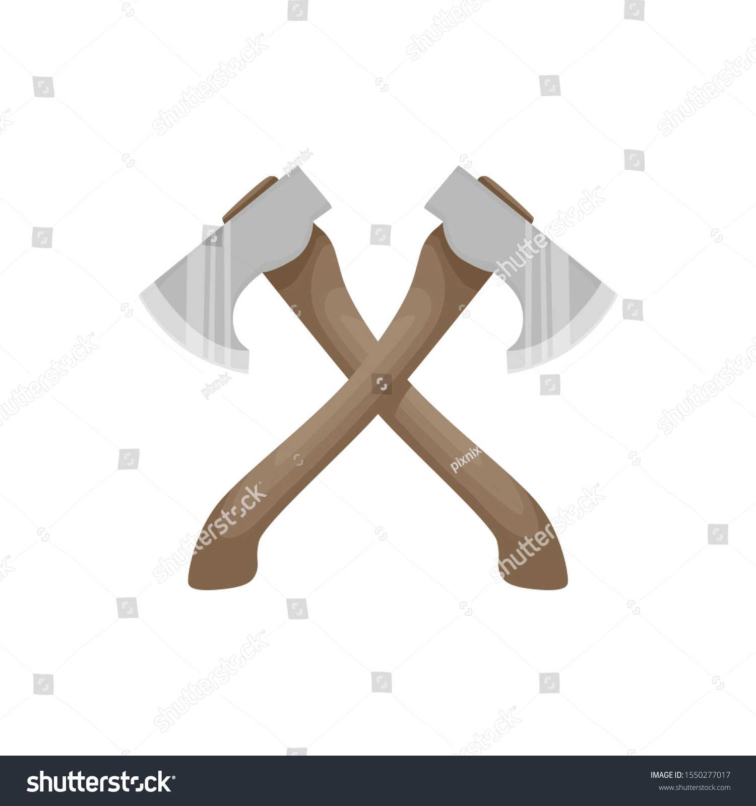 Crossed Axes Vector On White Background Stock Vector (Royalty Free ...