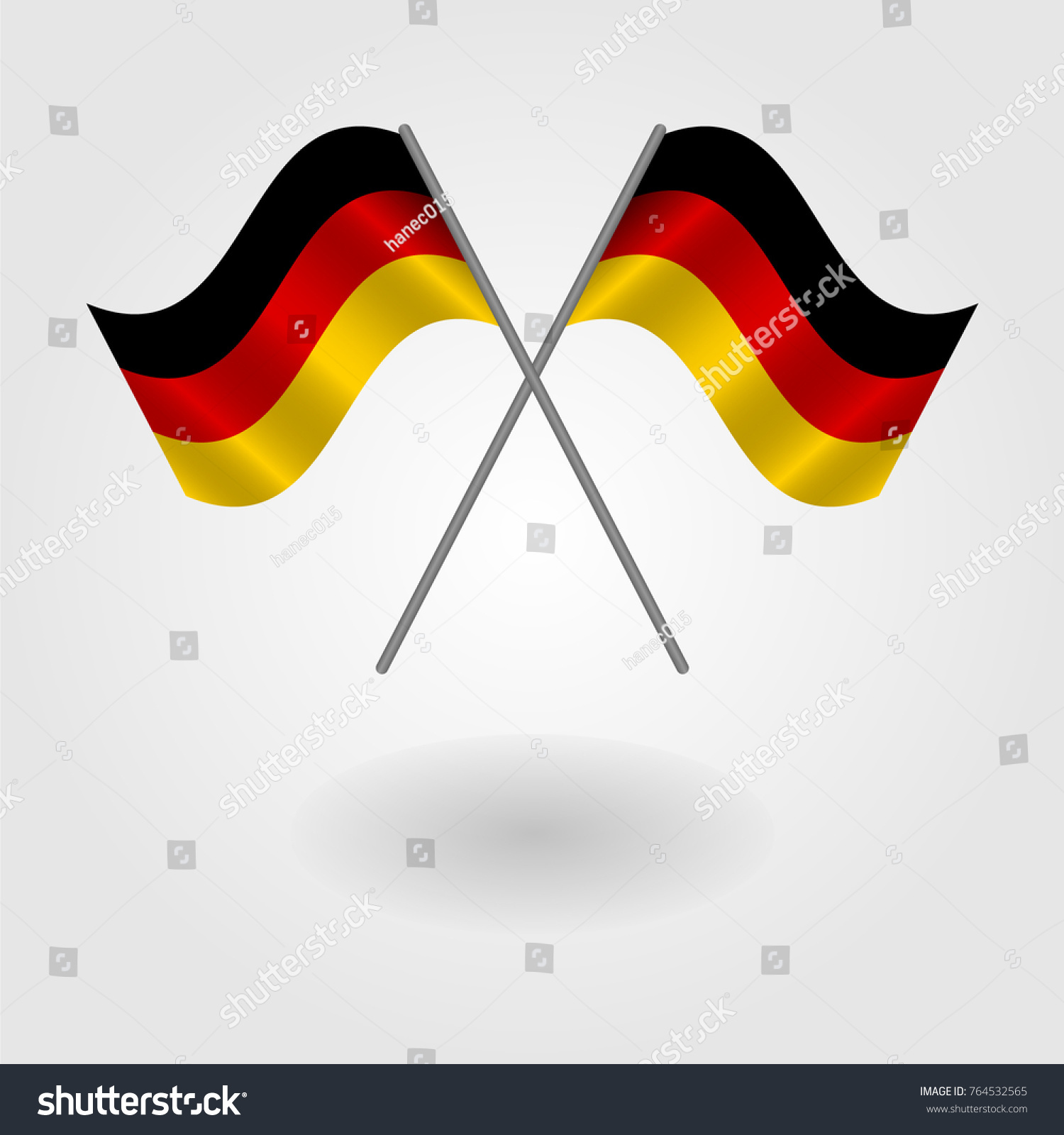 Crossed German Flags Vector Image: vector de stock (libre de regalías ...