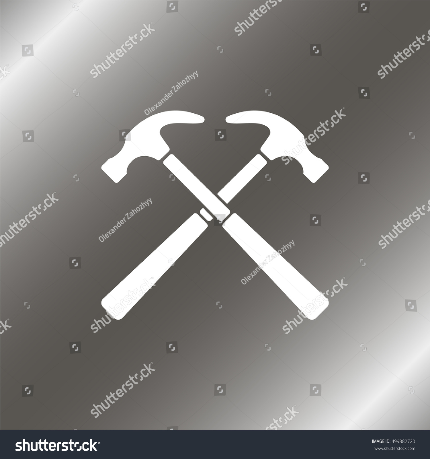 Crossed Hammer Icon Stock Vector (Royalty Free) 499882720 | Shutterstock