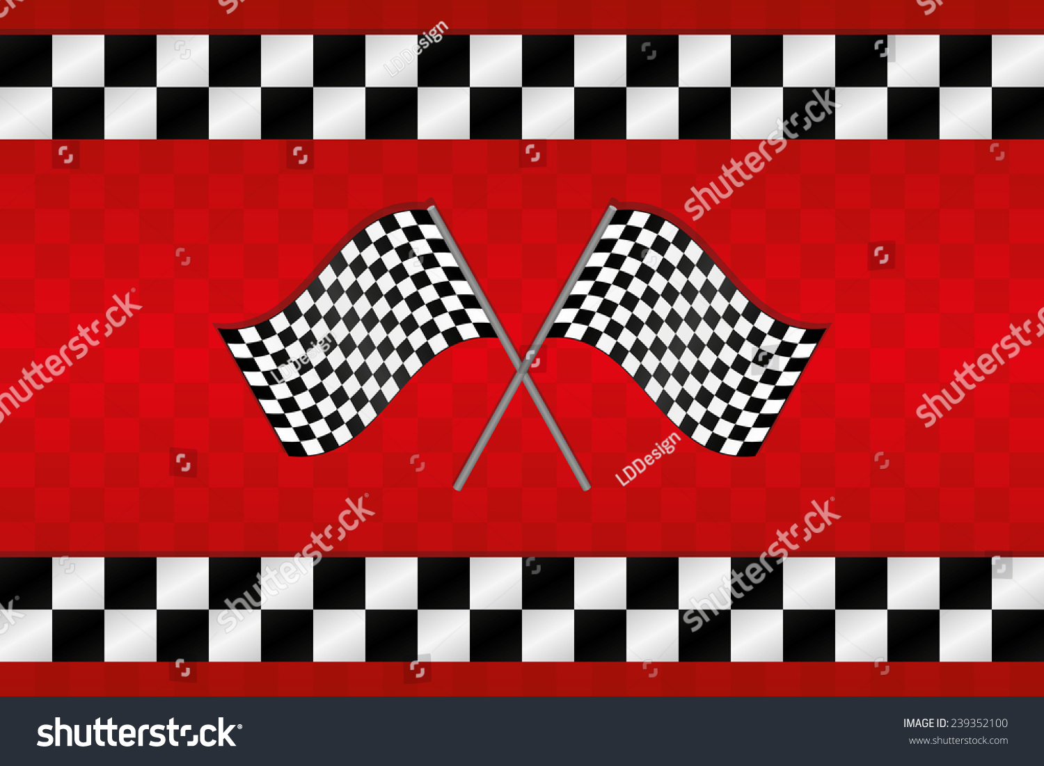 Crossed Racing Checkered Flags Background Stock Vector (Royalty Free ...