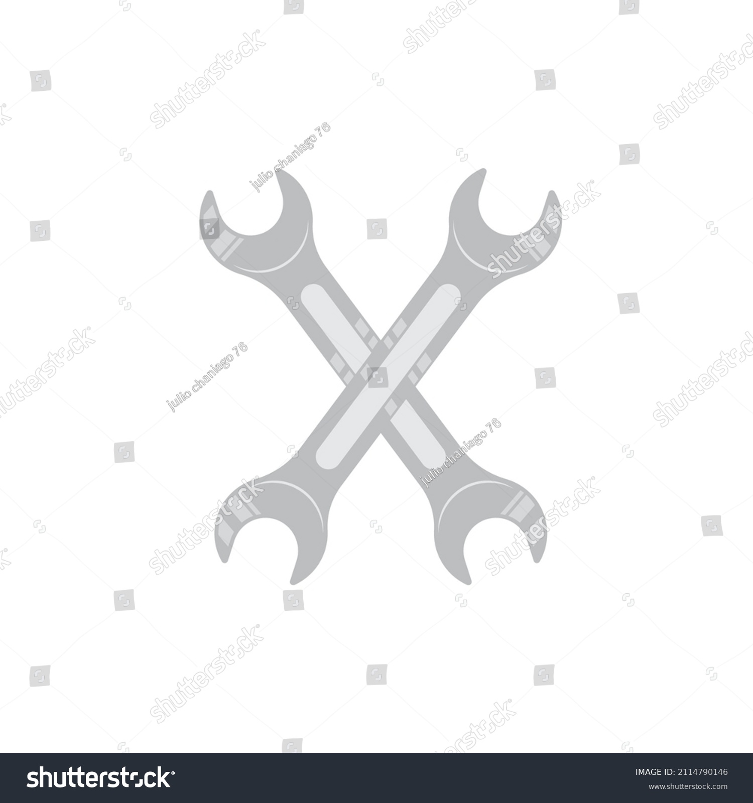 Crossed Wrench Vector Element Design Template Stock Vector (Royalty ...