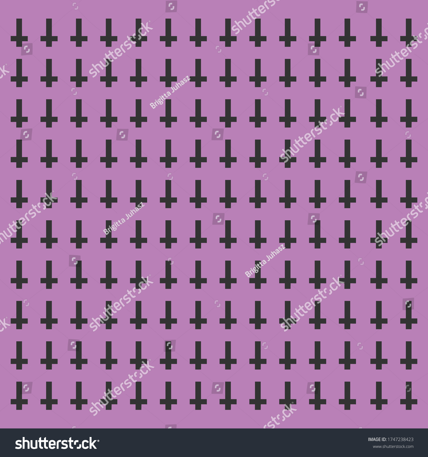 Crosses Pattern On Purple Background Vector Stock Vector (Royalty Free ...