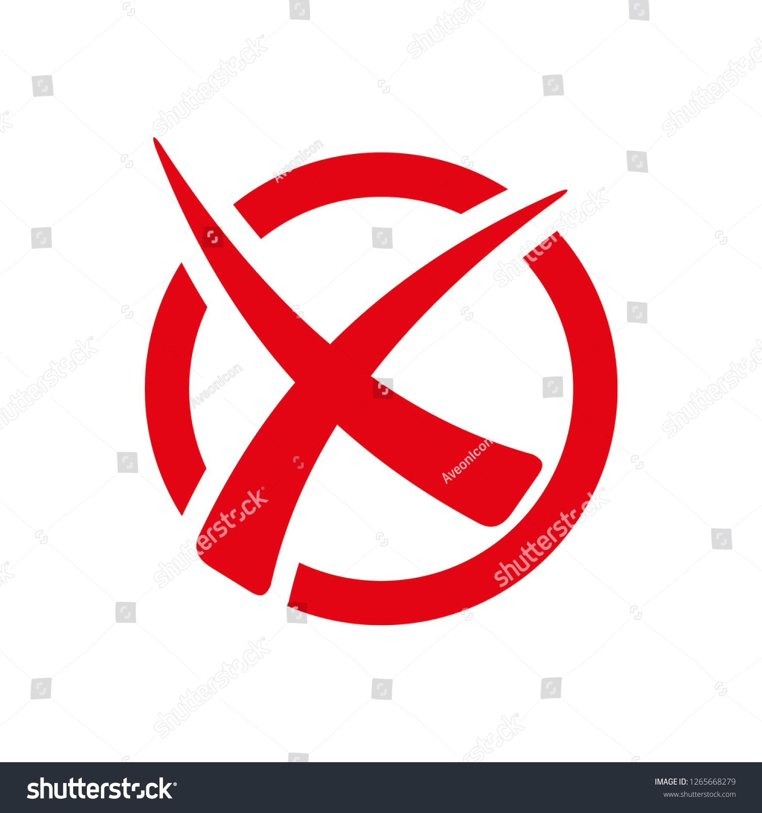 Crossmark Icon Vector On White Background Stock Vector (Royalty Free ...