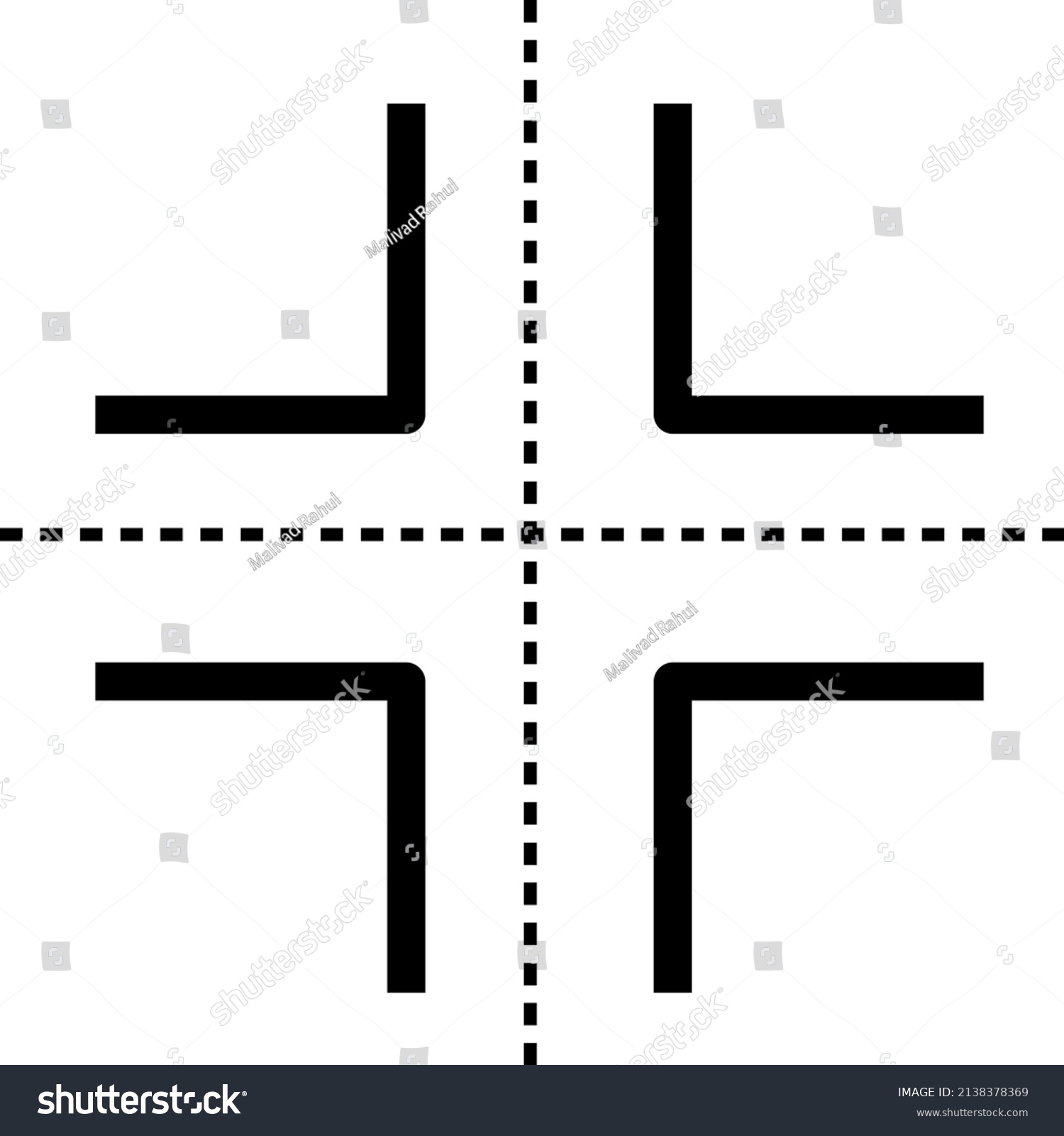 Crossroads Icon Intersection Vector Road Illustration Stock Vector ...