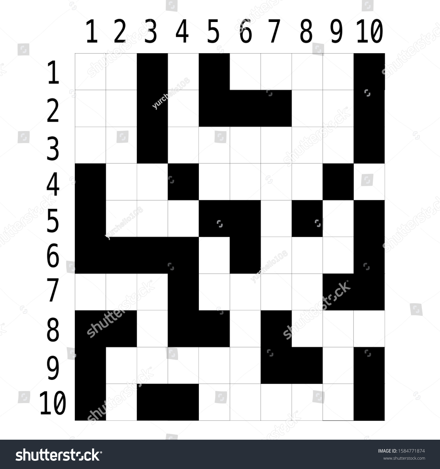 Crossword Puzzle Vector Illustration Eps 10: vector de stock (libre de ...
