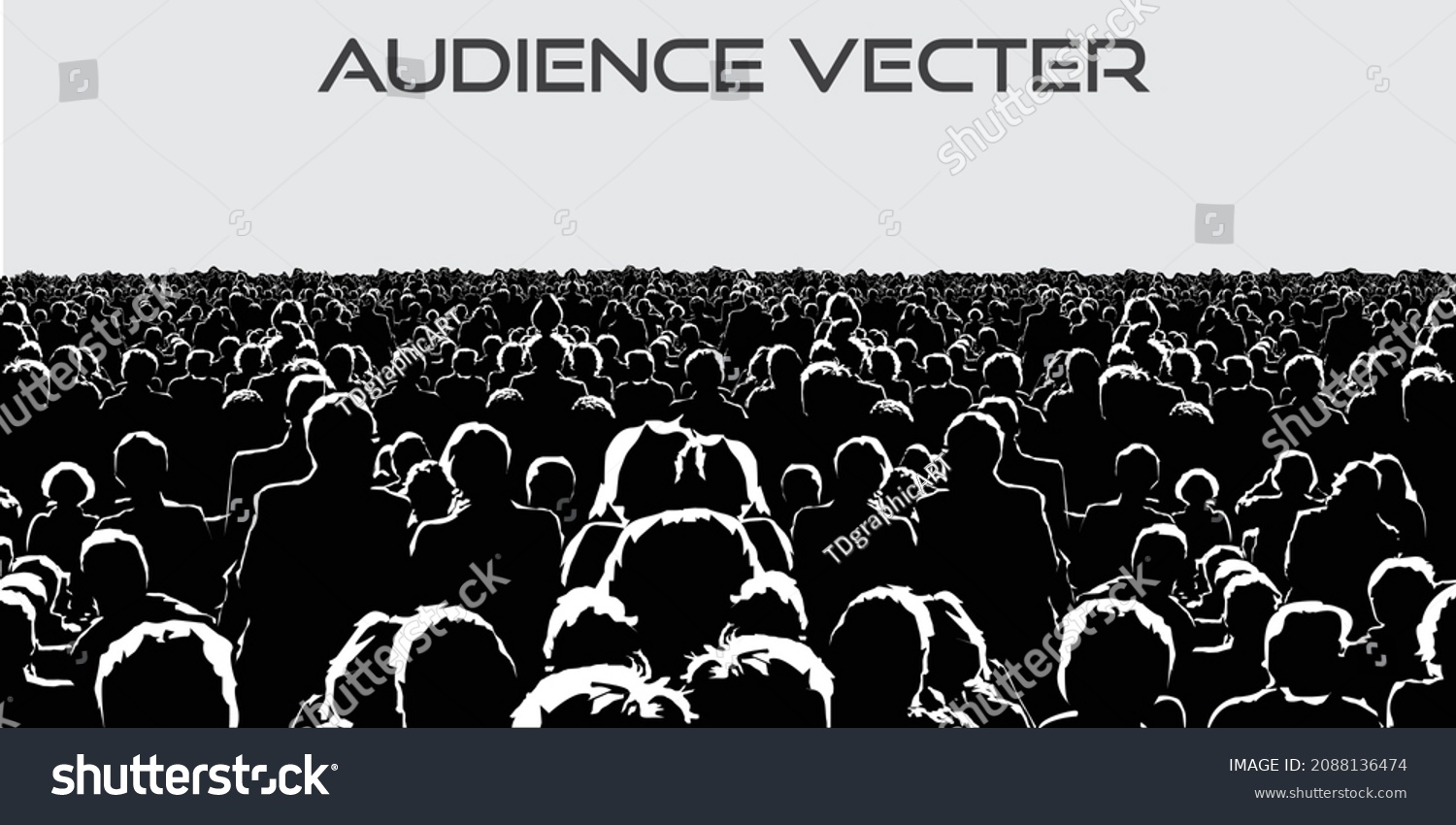 Crowd Audience Vector Full Editable Suitable Stock Vector (Royalty Free ...