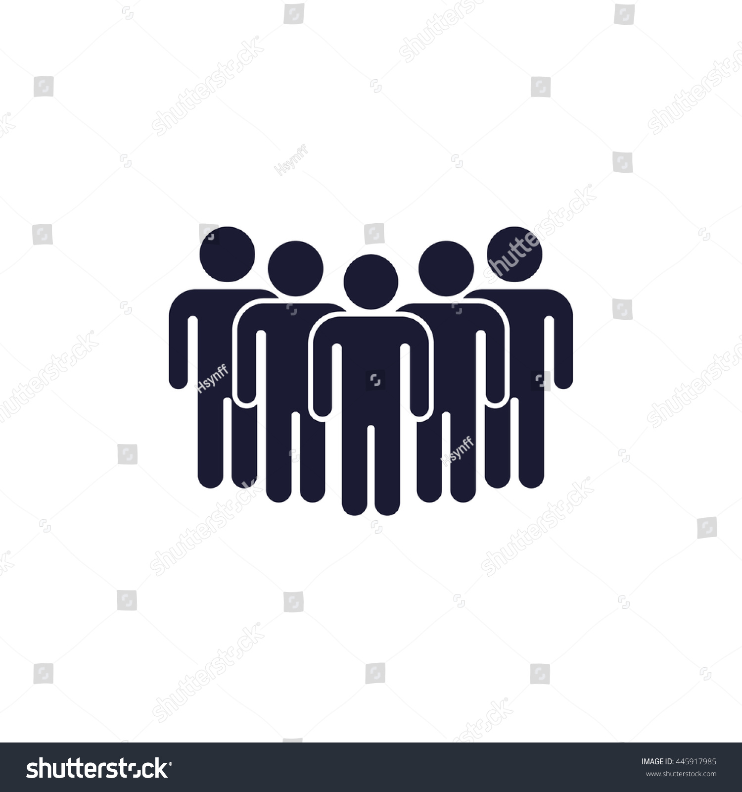 Crowd People Icon Stock Vector (Royalty Free) 445917985