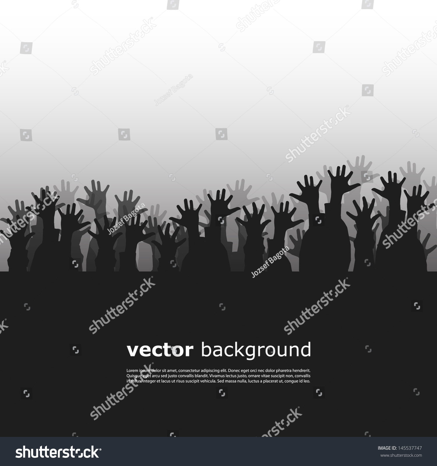 Crowd Silhouette Stock Vector (Royalty Free) 145537747