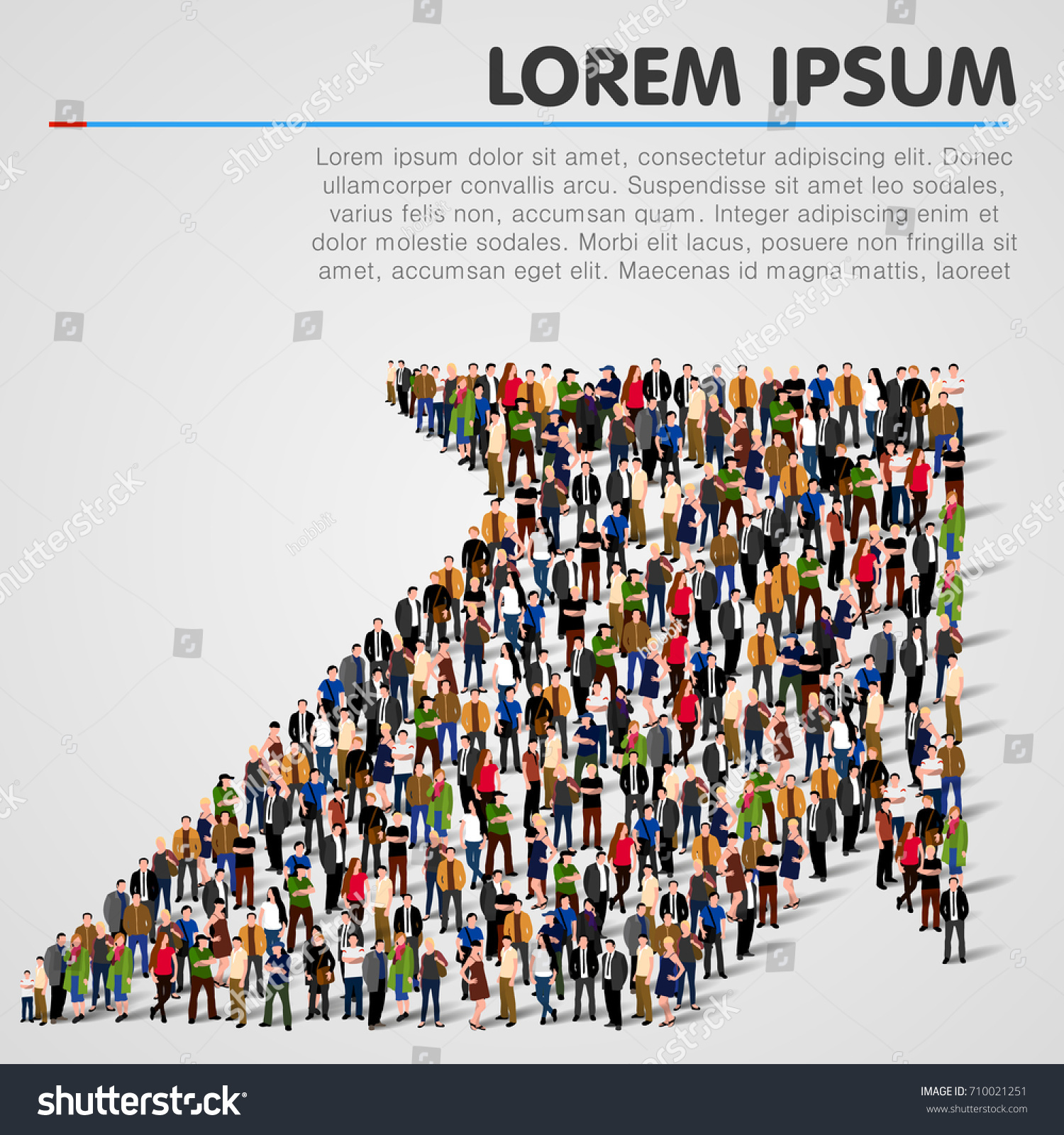 Crowded People Vector Arrow Symbol Vector Stock Vector (Royalty Free ...