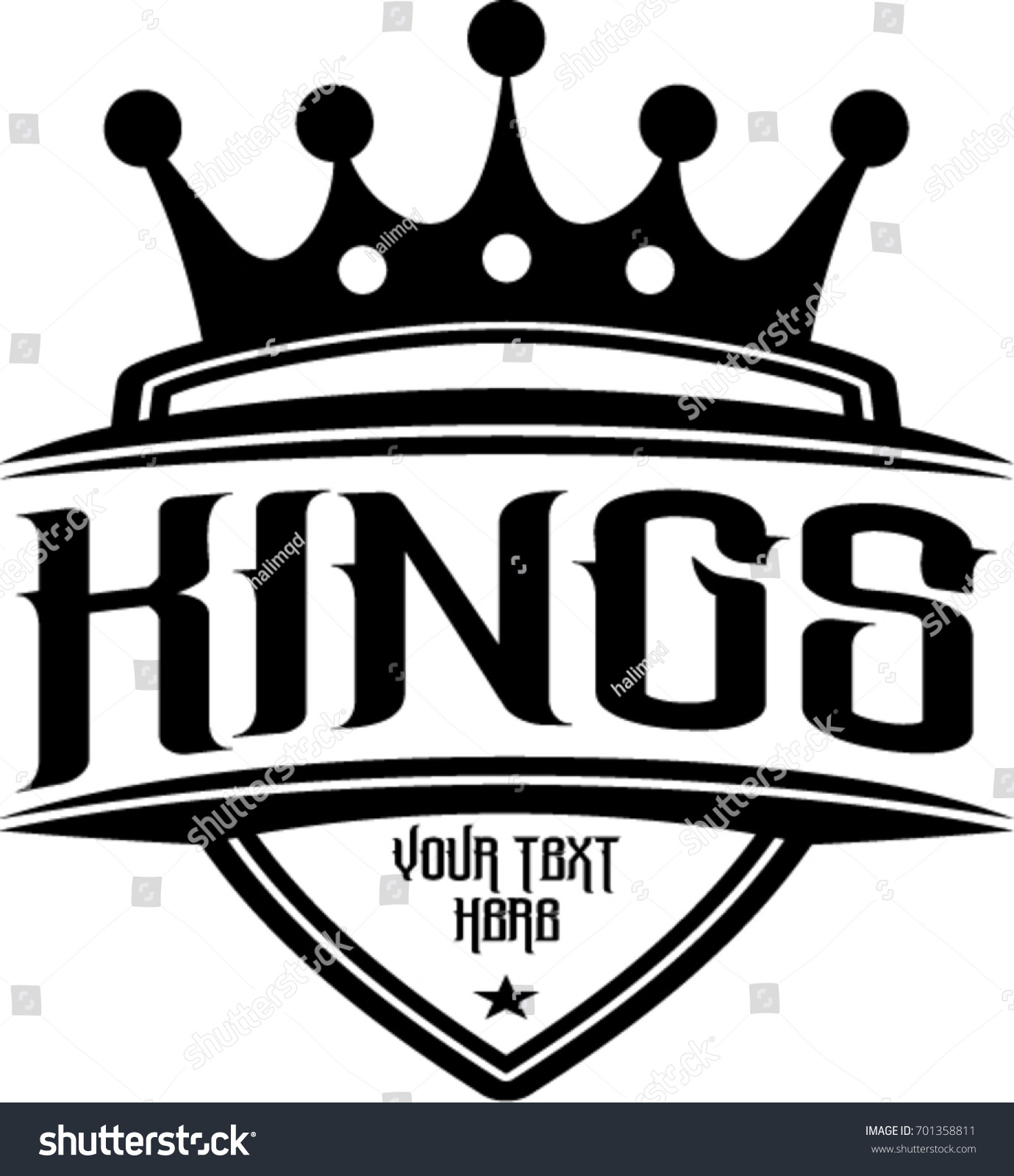Crown King Typography Vector Illustration Stock Vector (Royalty Free ...